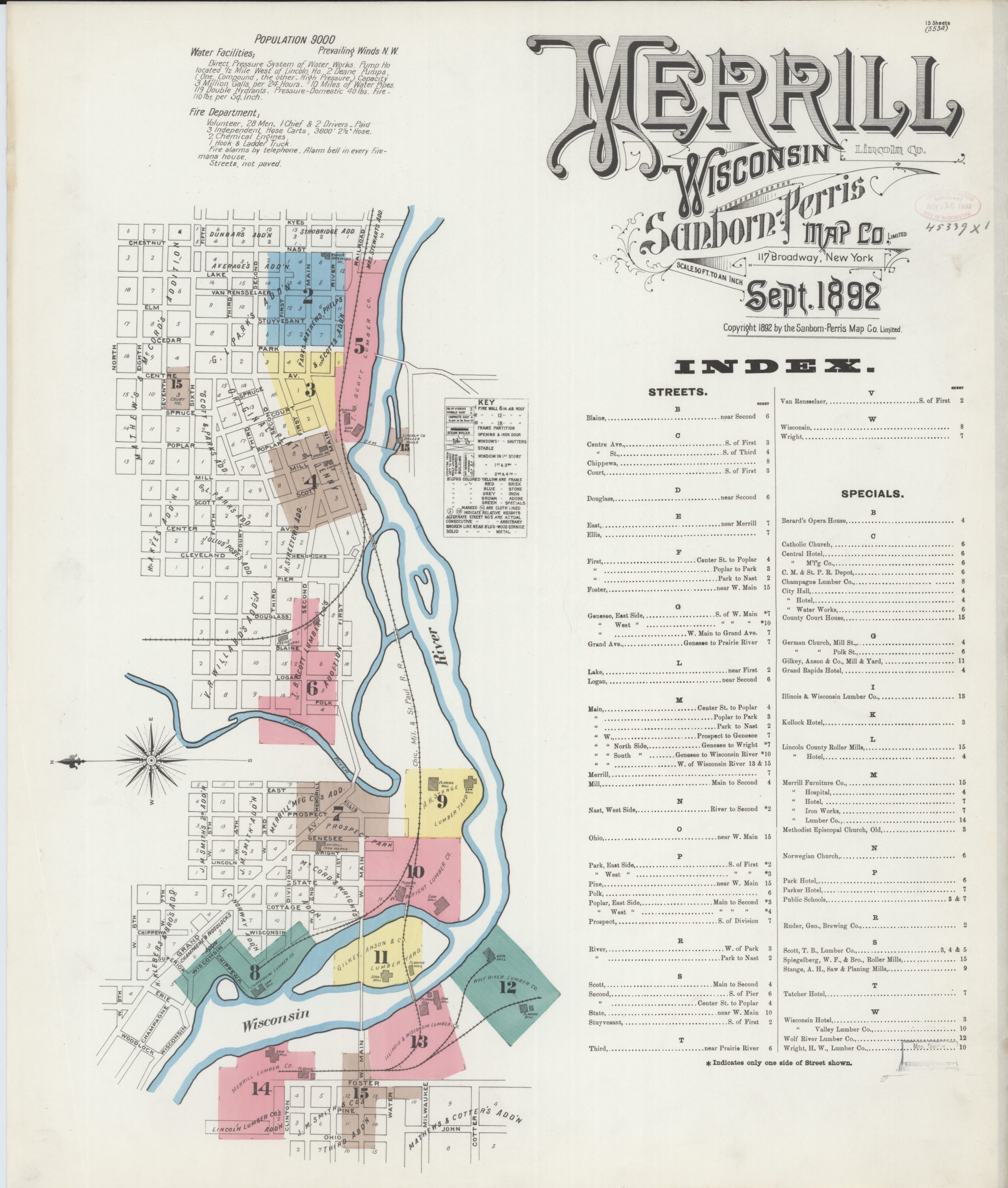 Merrill, Wisconsin (1892) - Sanborn Fire Maps