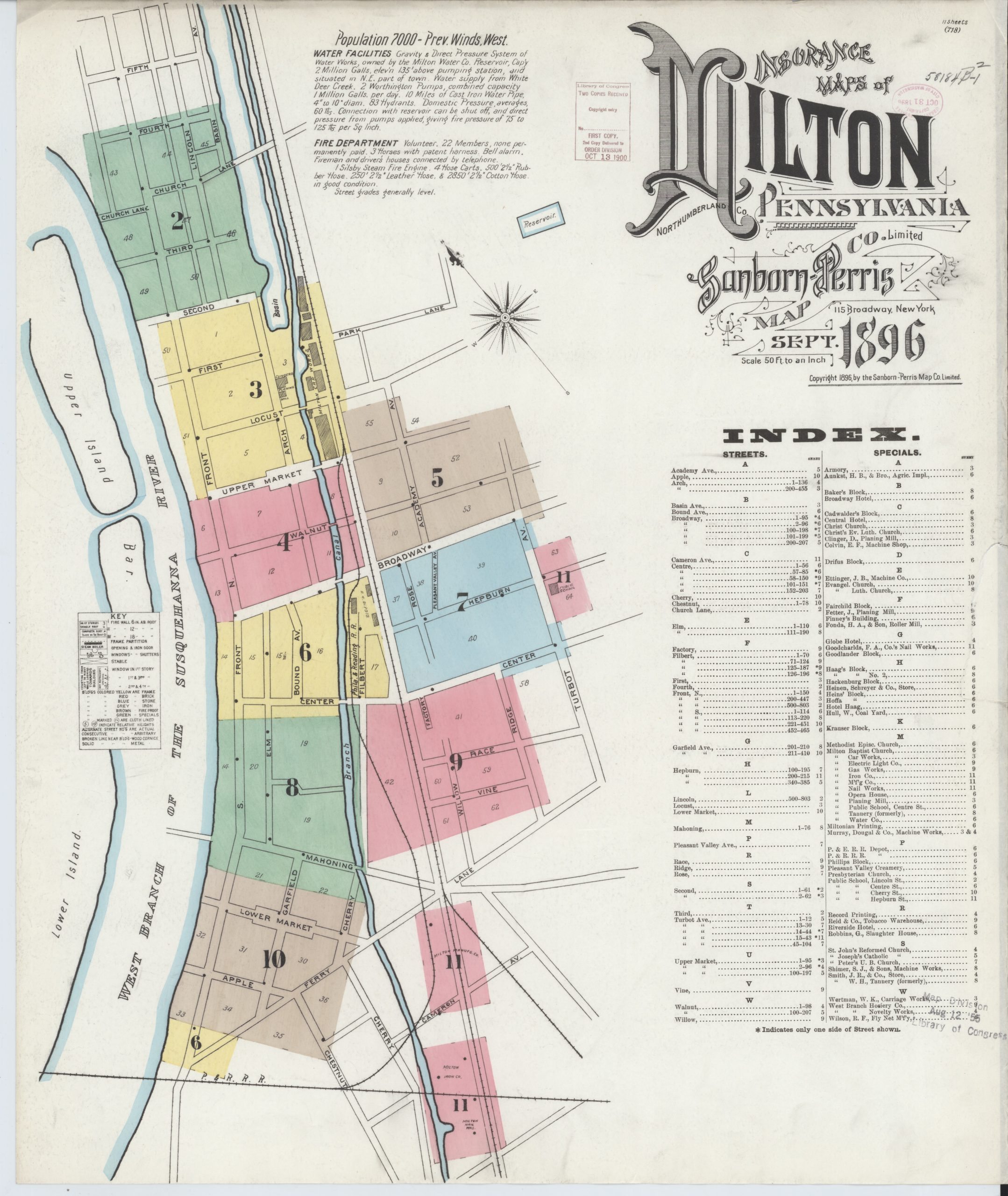 Milton, Pennsylvania (1896) - Sanborn Fire Maps