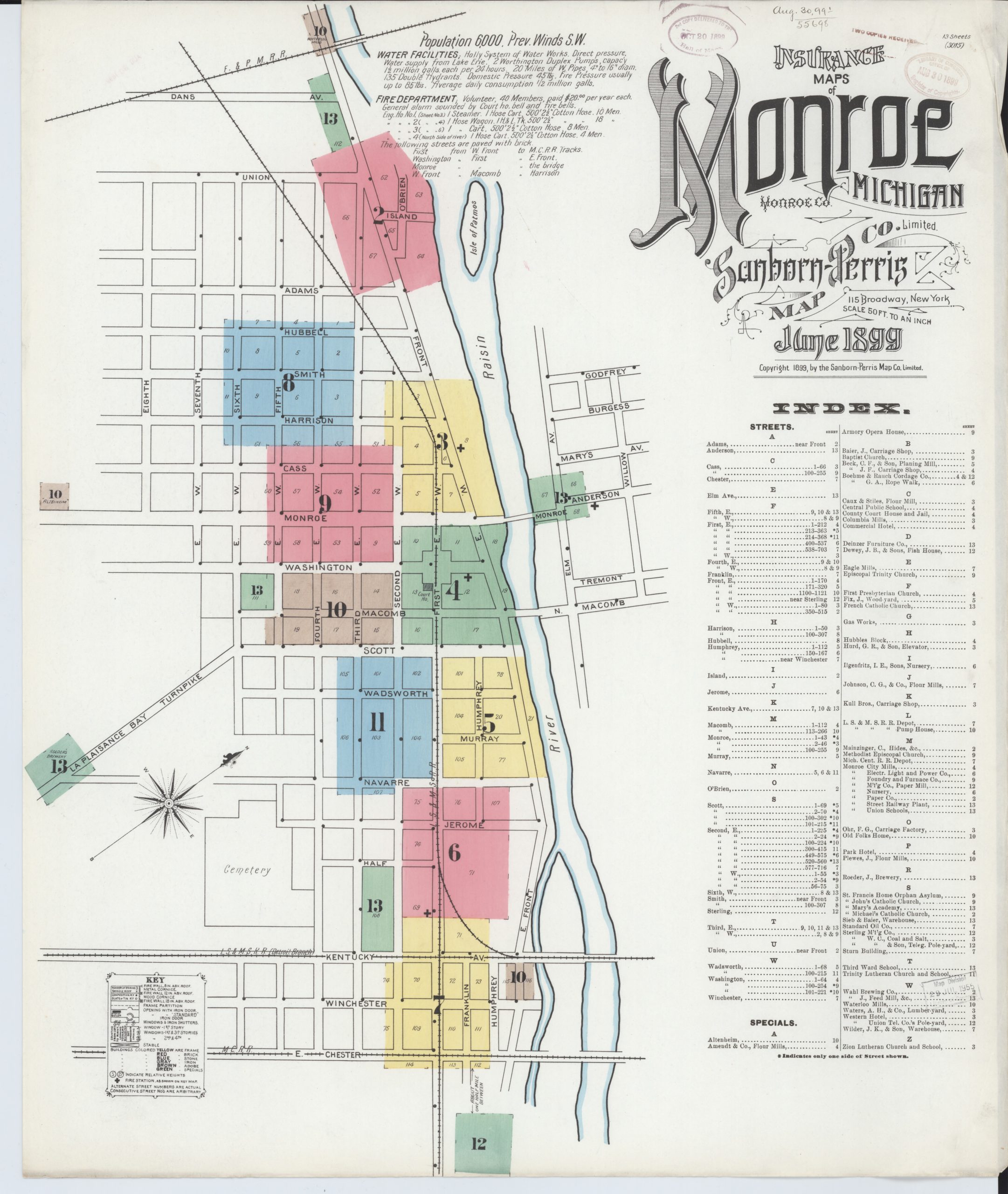 Monroe, Michigan (1899) - Sanborn Fire Maps