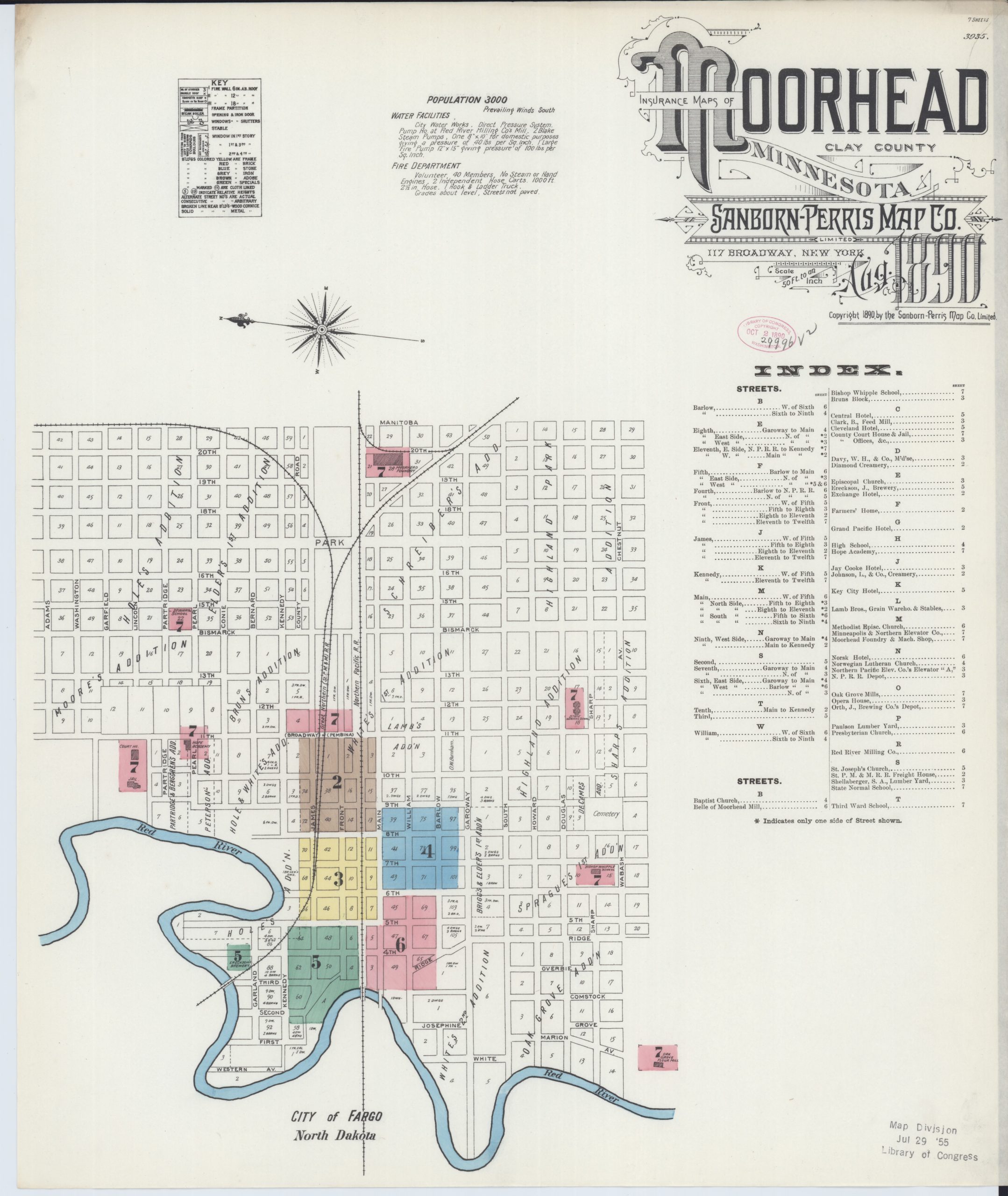 Moorhead, Minnesota (1890) - Sanborn Fire Maps