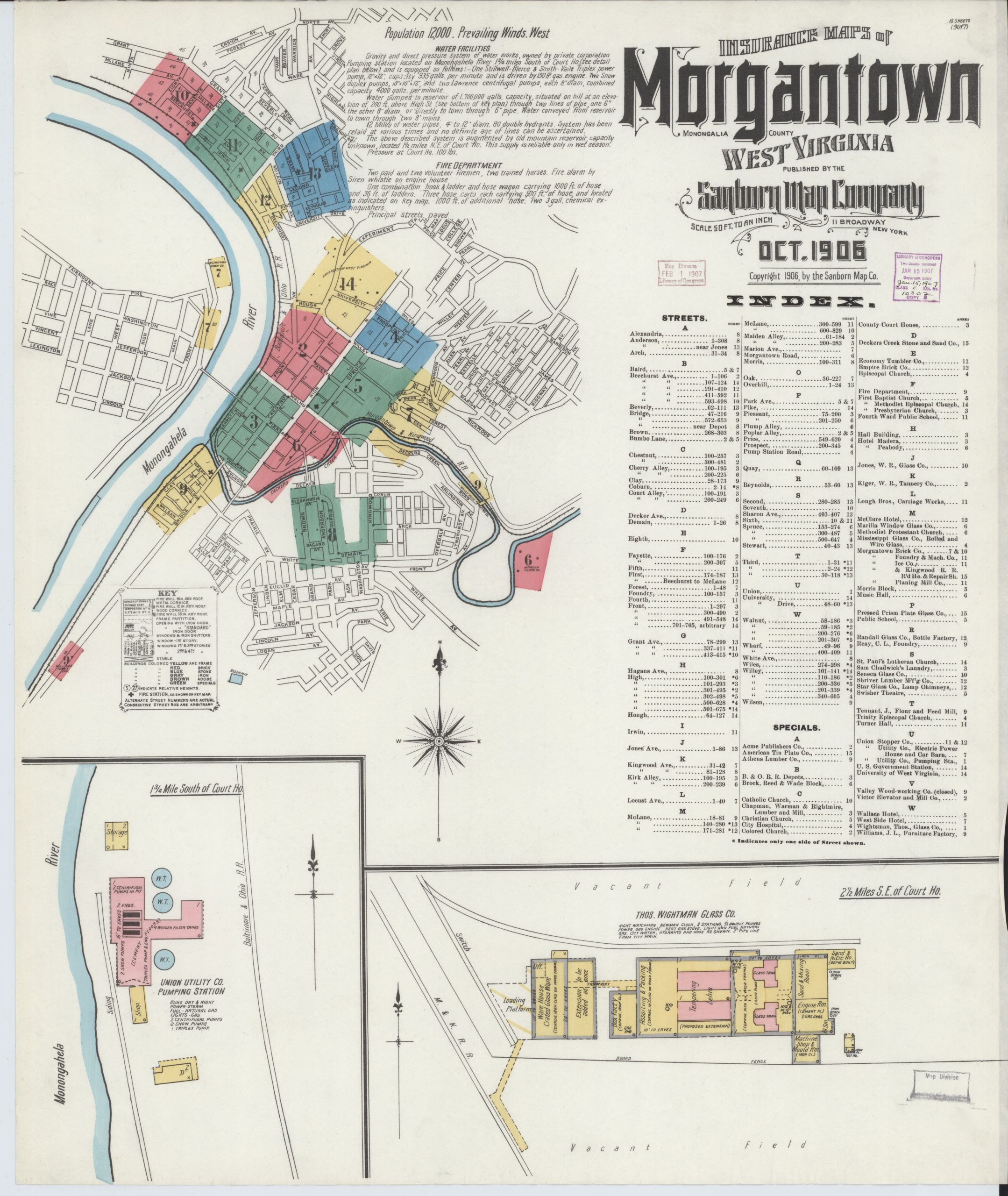 Morgantown, West Virginia (1906) - Sanborn Fire Maps