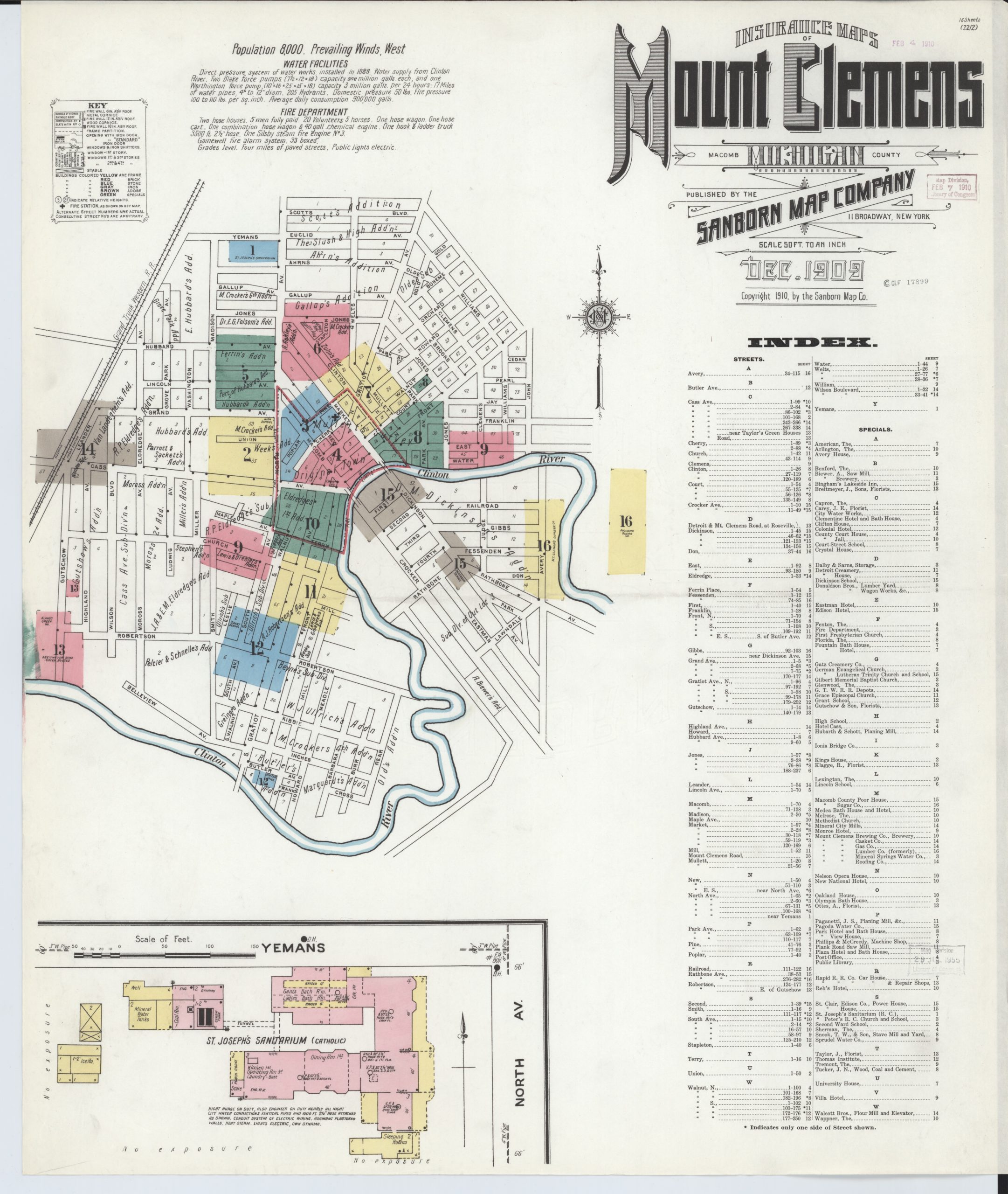 Mount Clemens, Michigan (1909) - Sanborn Fire Maps