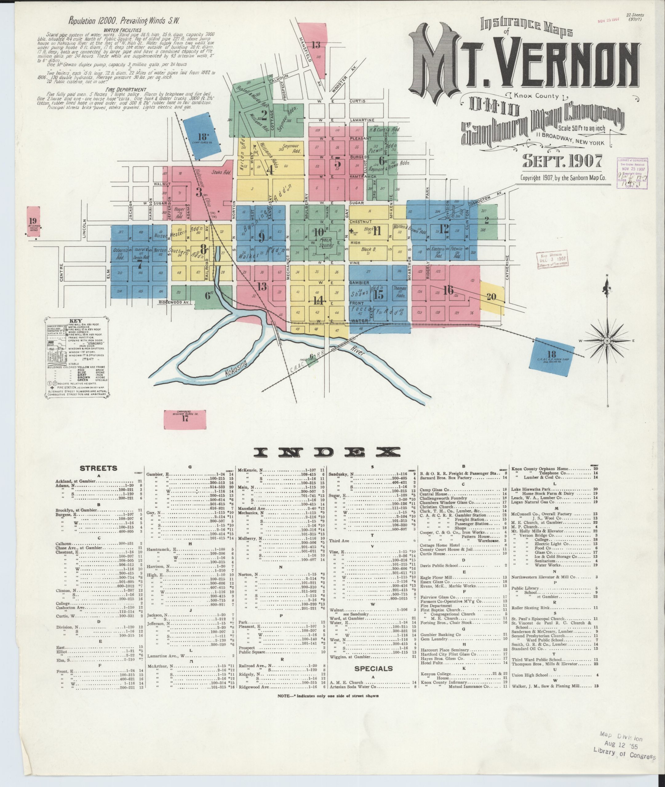 Mount Vernon, Ohio (1907) - Sanborn Fire Maps