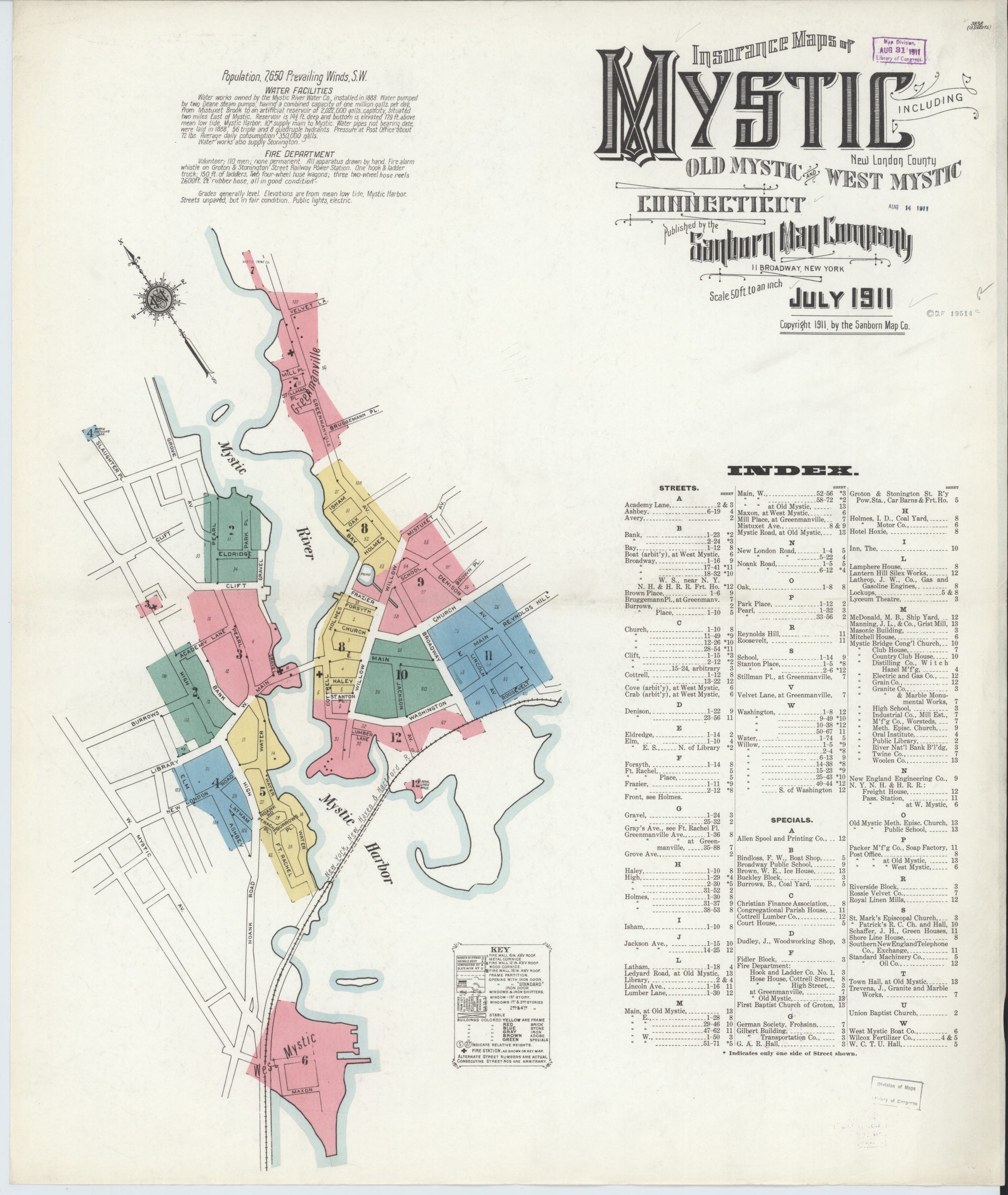 Mystic, Connecticut (1911) - Sanborn Fire Maps