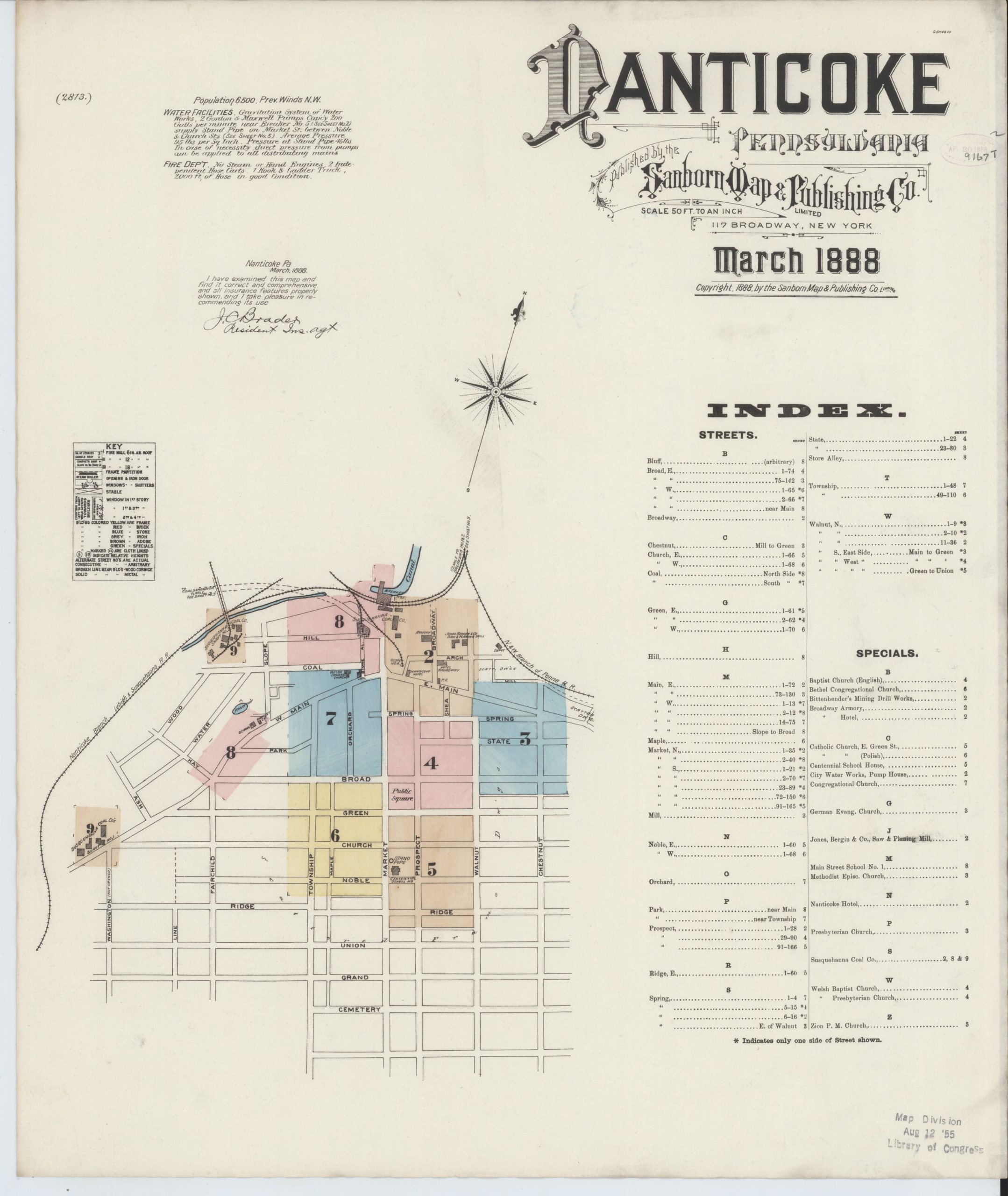 Nanticoke, Pennsylvania (1888) - Sanborn Fire Maps