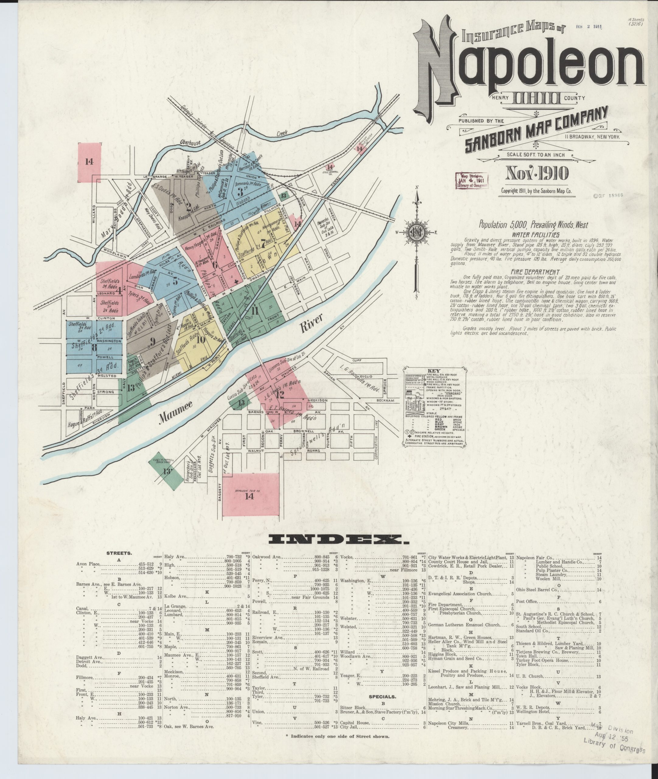 Napoleon, Ohio (1910) - Sanborn Fire Maps