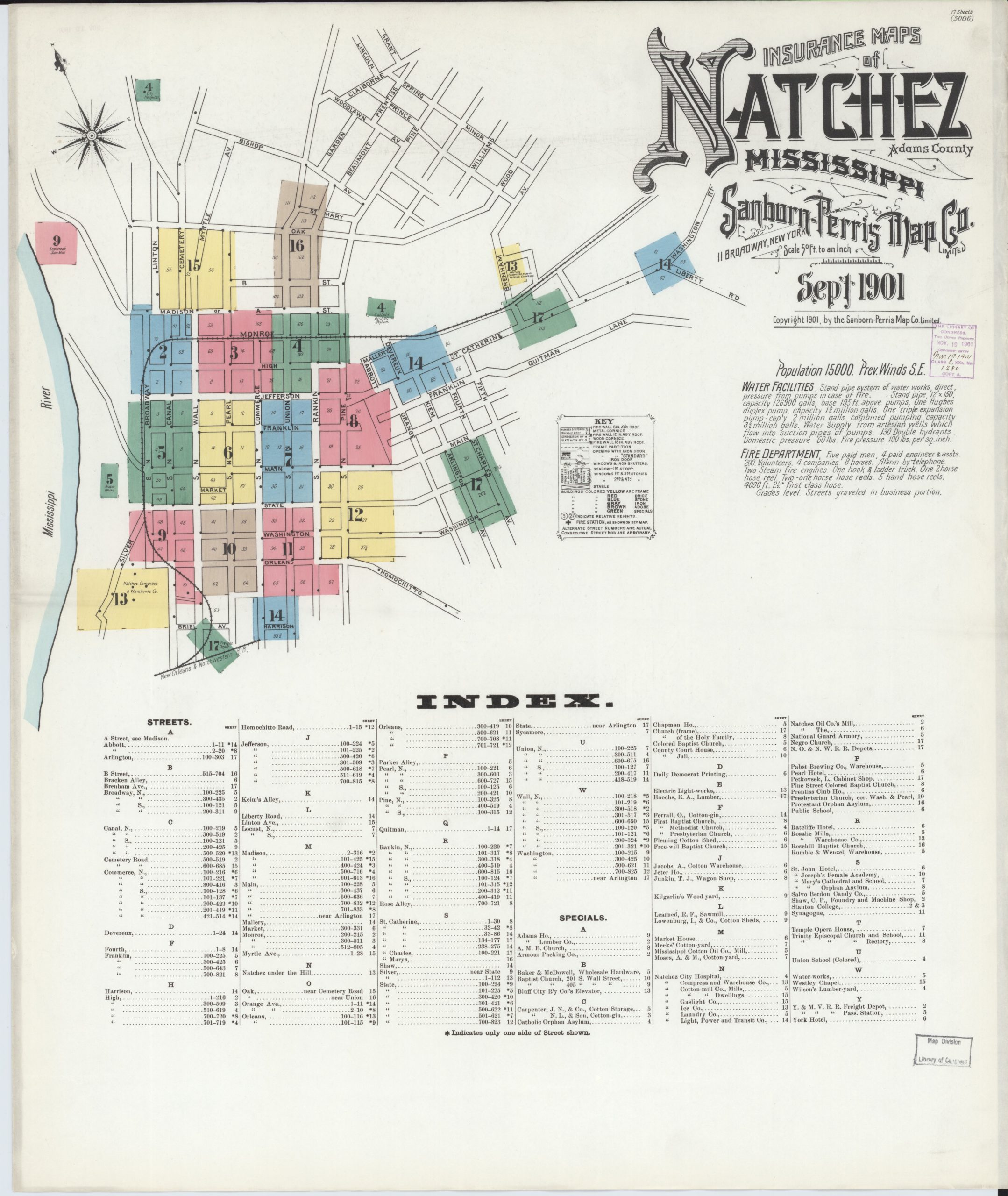 Natchez, Mississippi (1901) - Sanborn Fire Maps