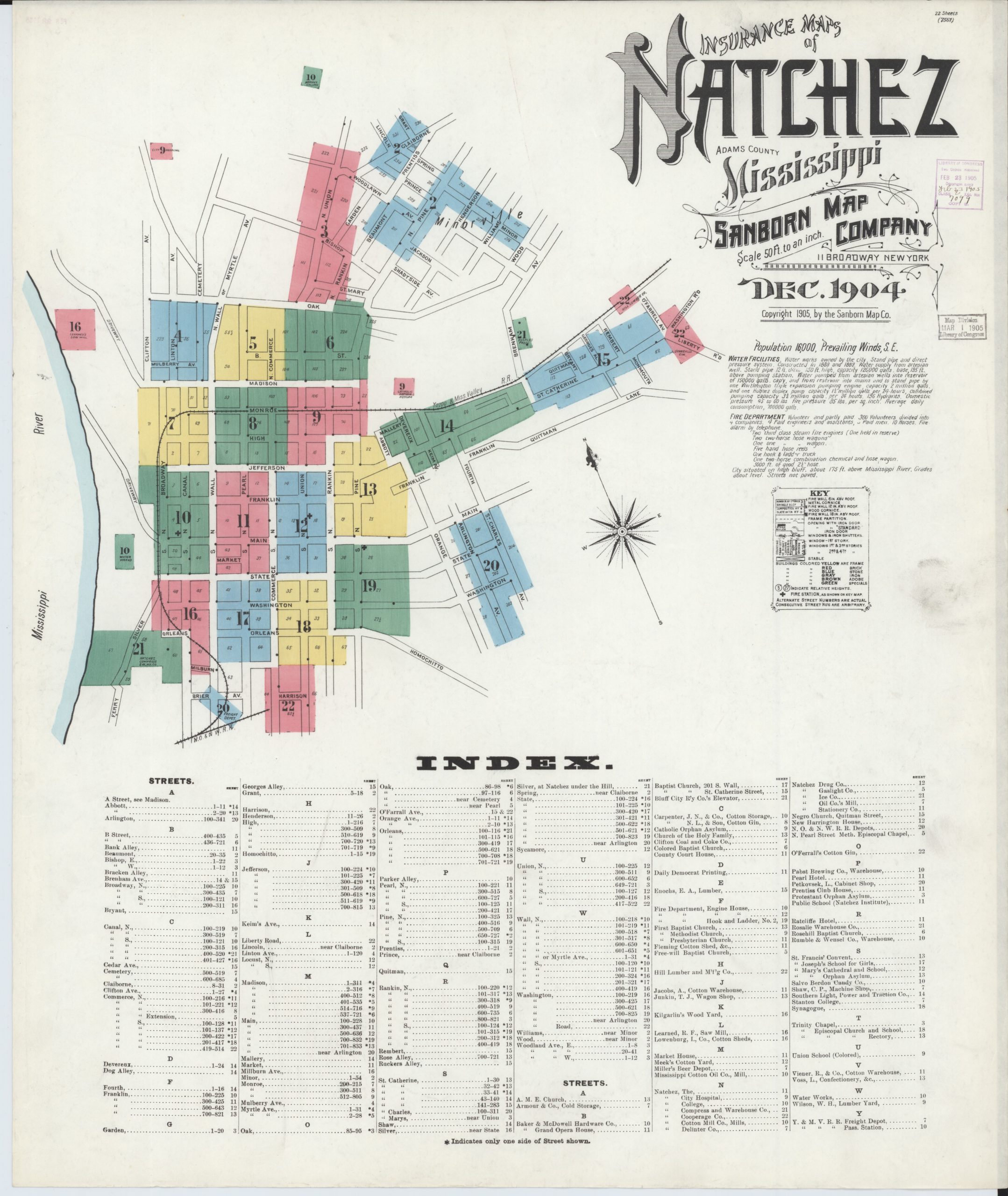 Natchez, Mississippi (1904) - Sanborn Fire Maps