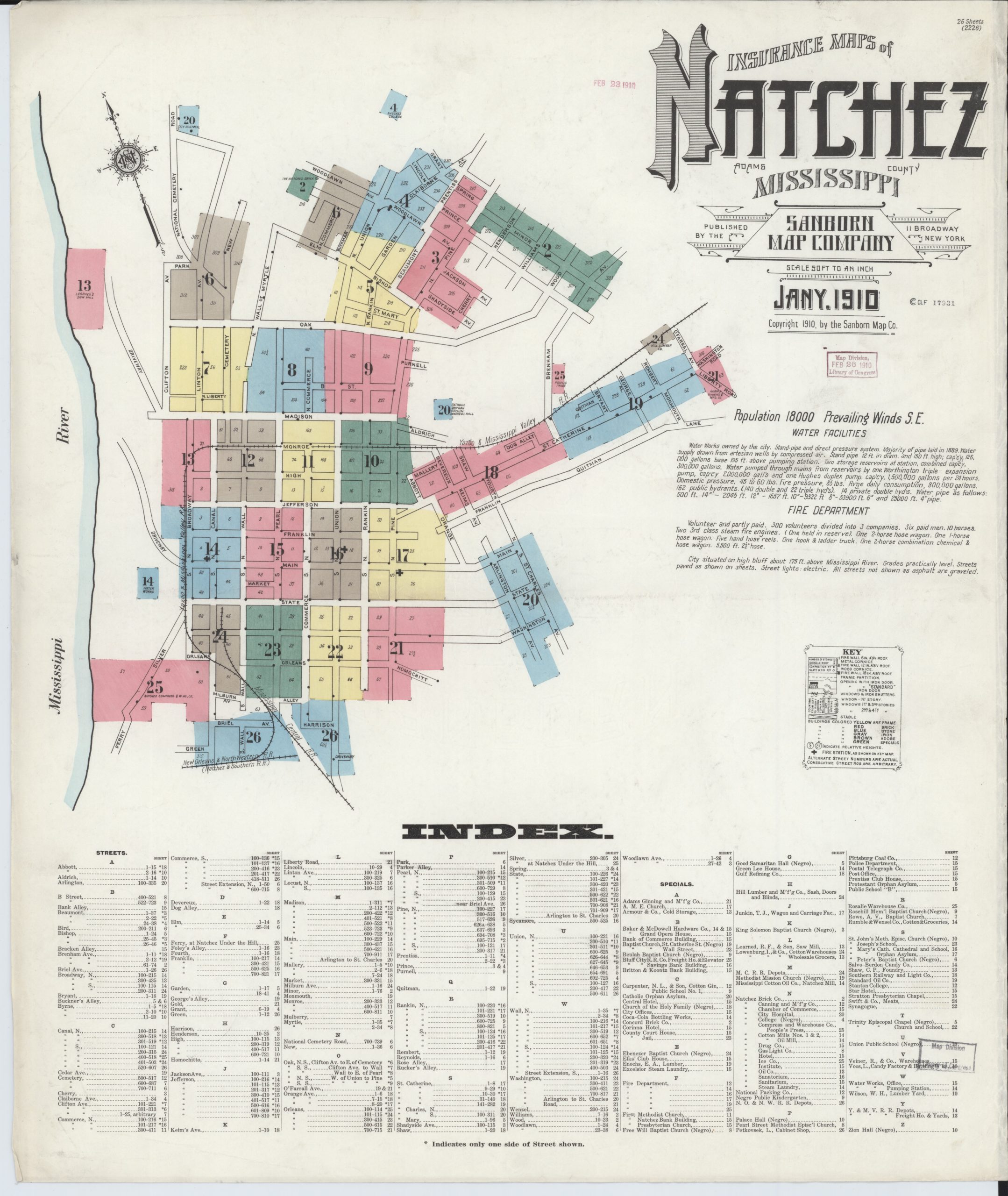 Natchez, Mississippi (1910) - Sanborn Fire Maps