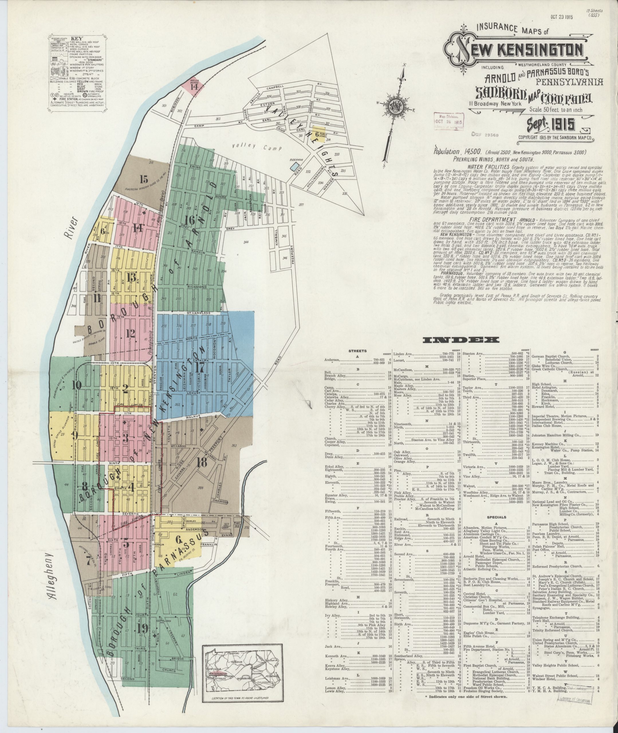 New Kensington, Pennsylvania (1915) - Sanborn Fire Maps