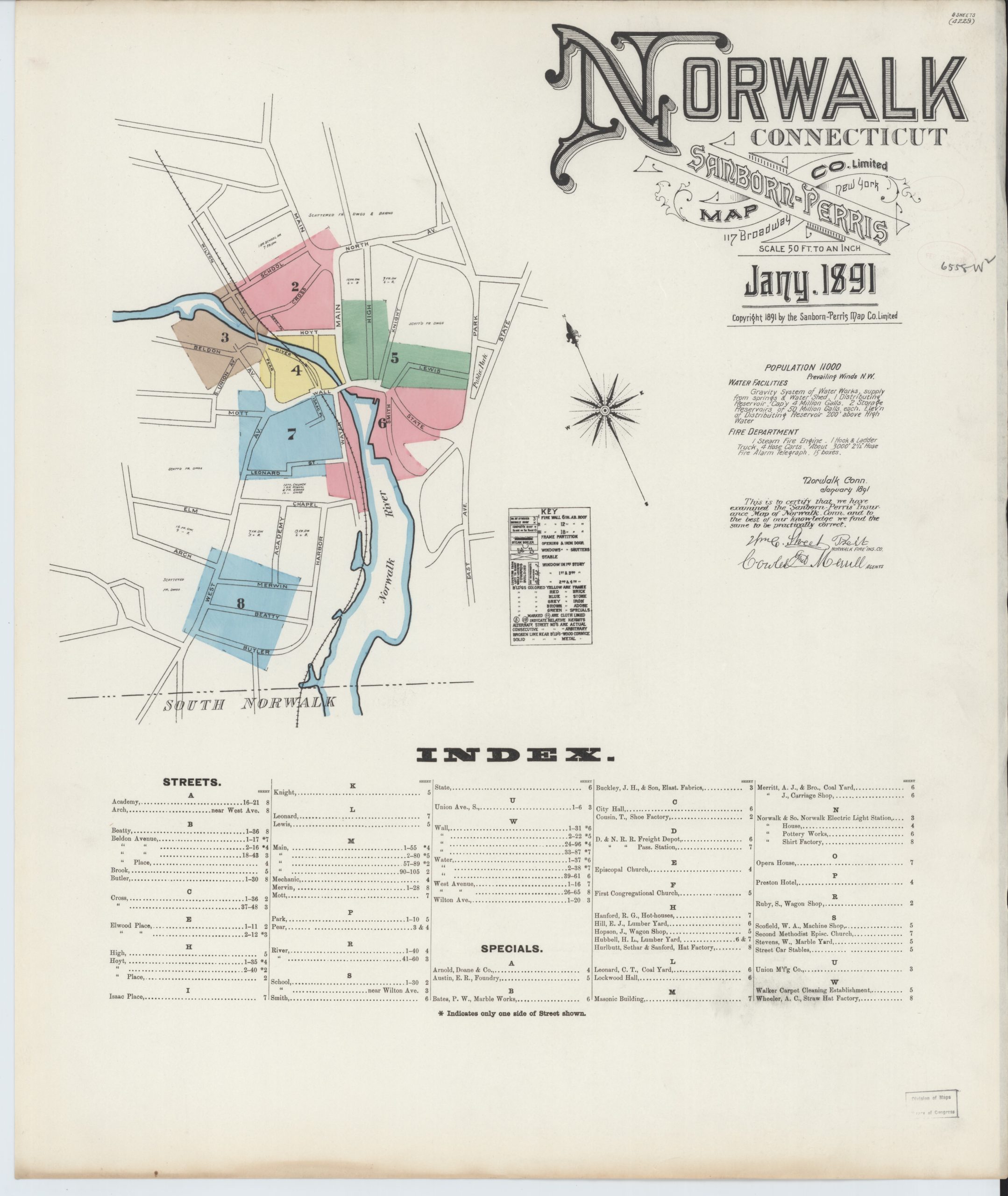 Norwalk, Connecticut (1891) - Sanborn Fire Maps