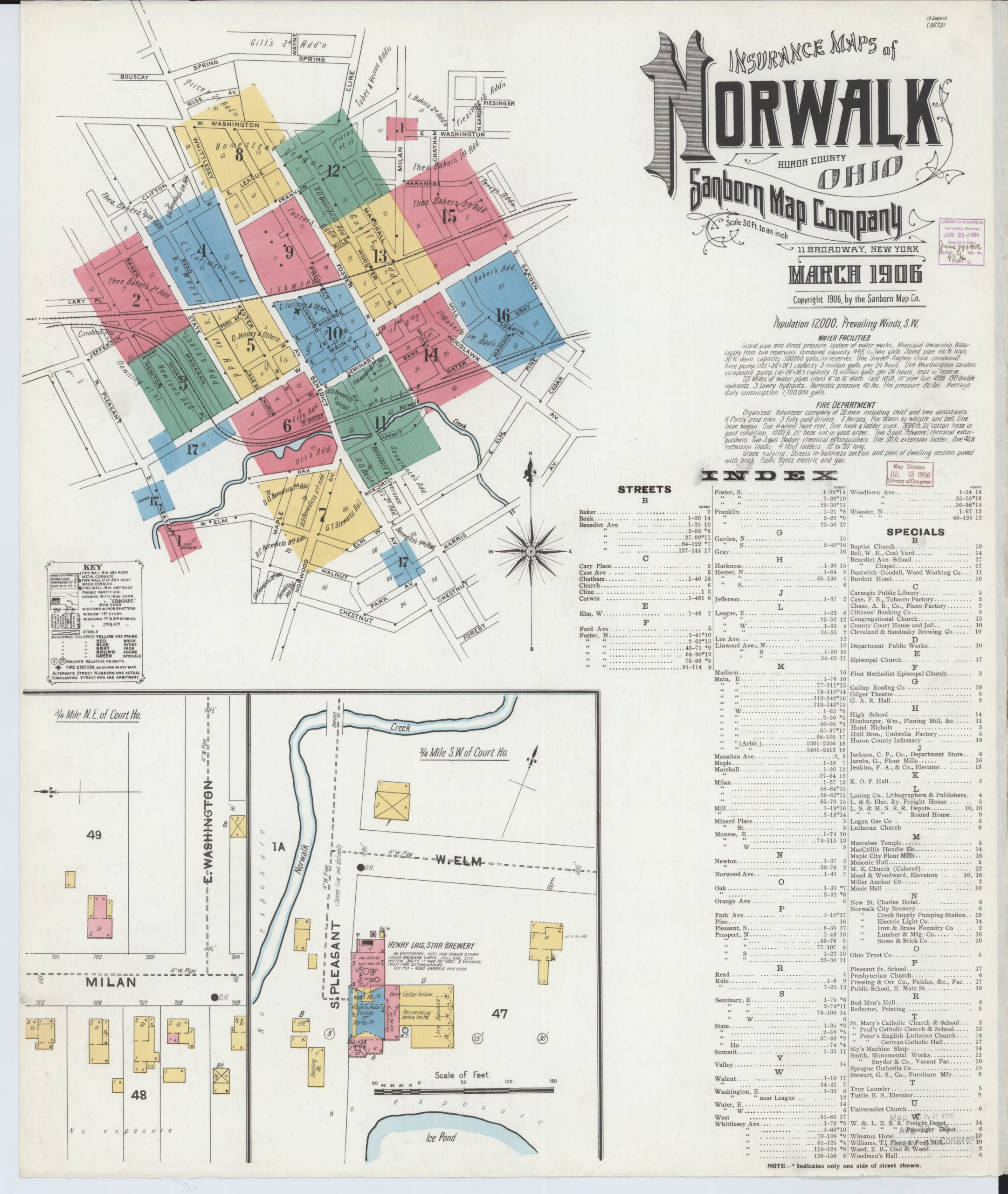Norwalk, Ohio (1906) - Sanborn Fire Maps