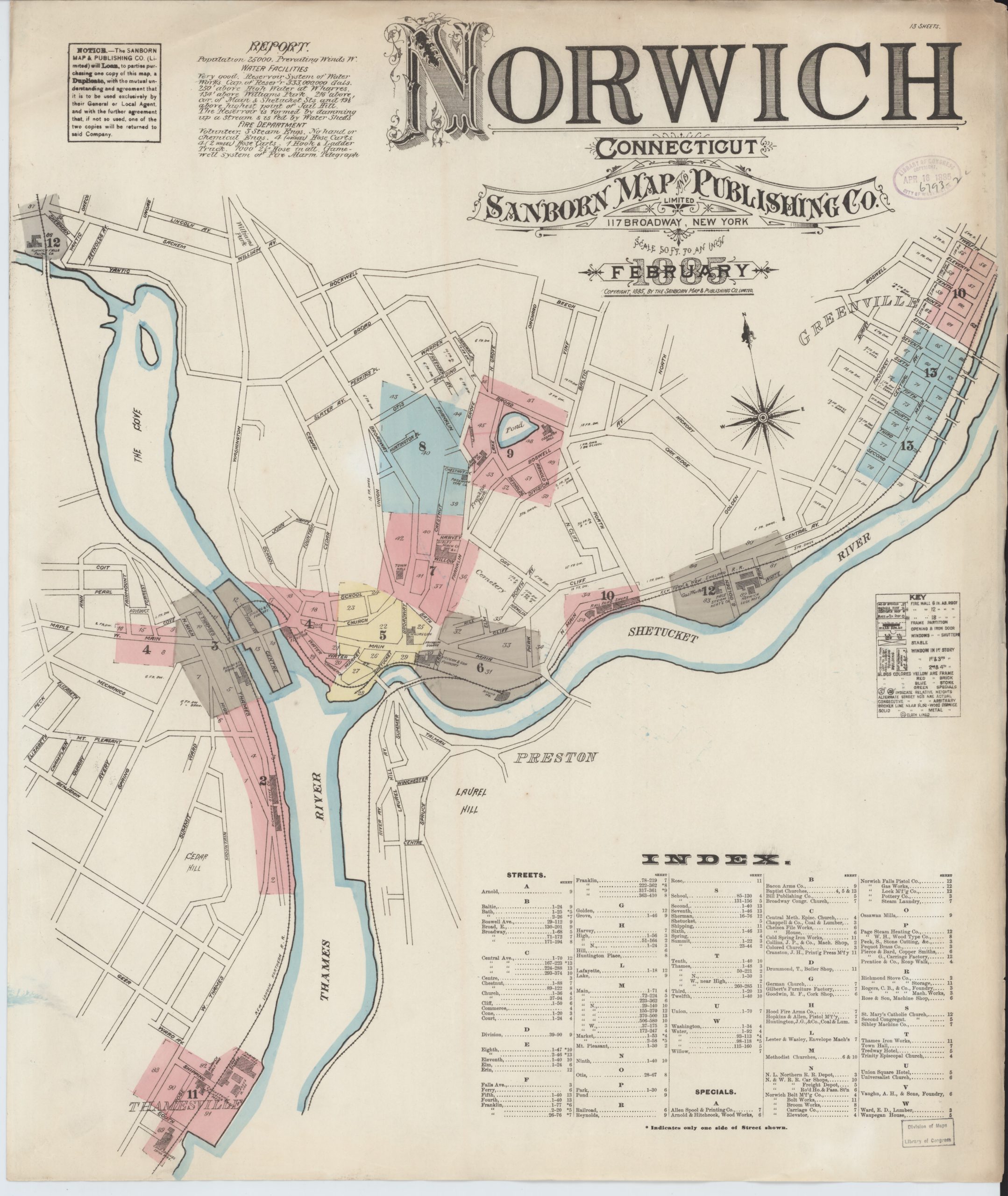 Norwich, Connecticut (1895) - Sanborn Fire Maps