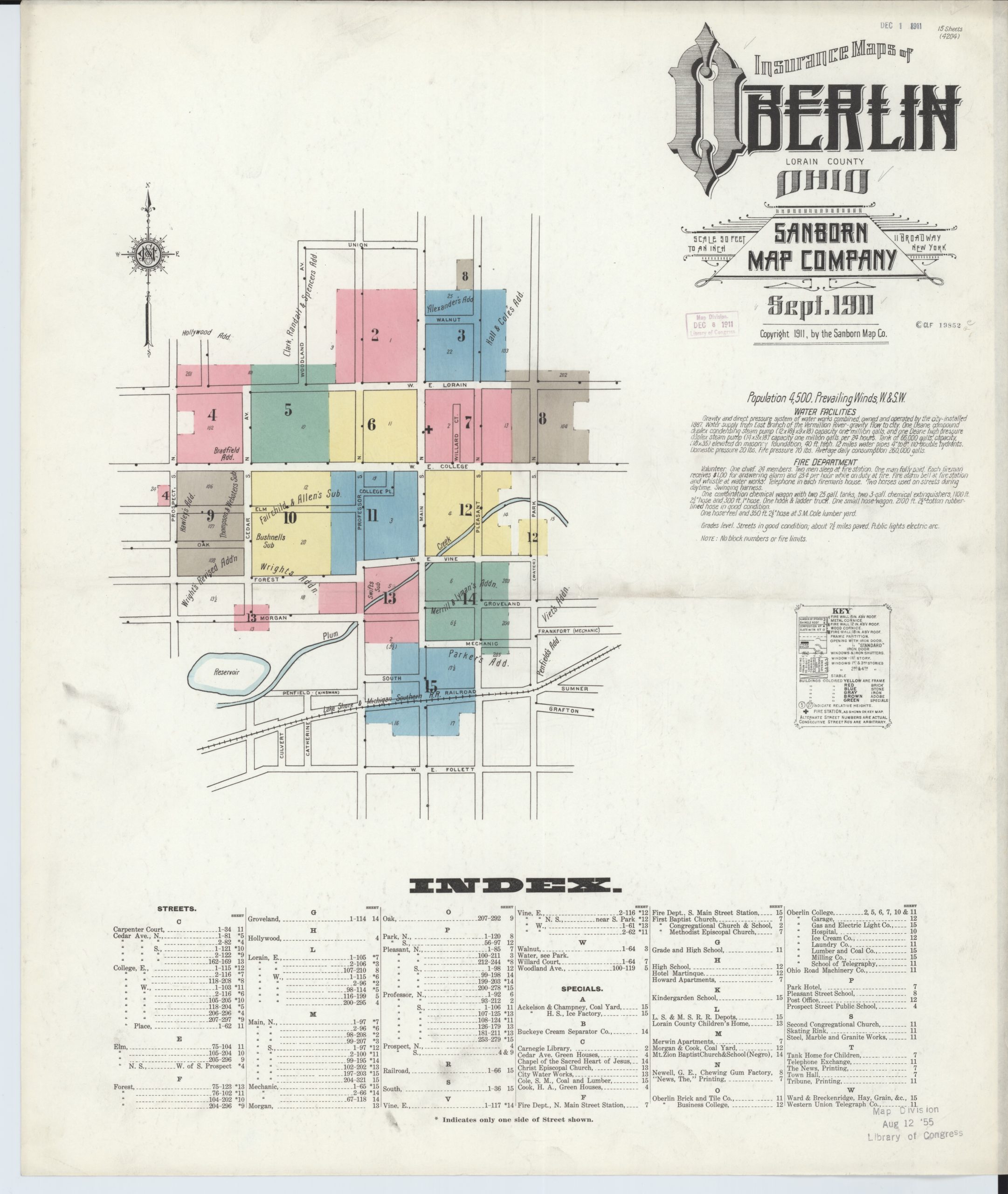 Oberlin, Ohio (1911) - Sanborn Fire Maps