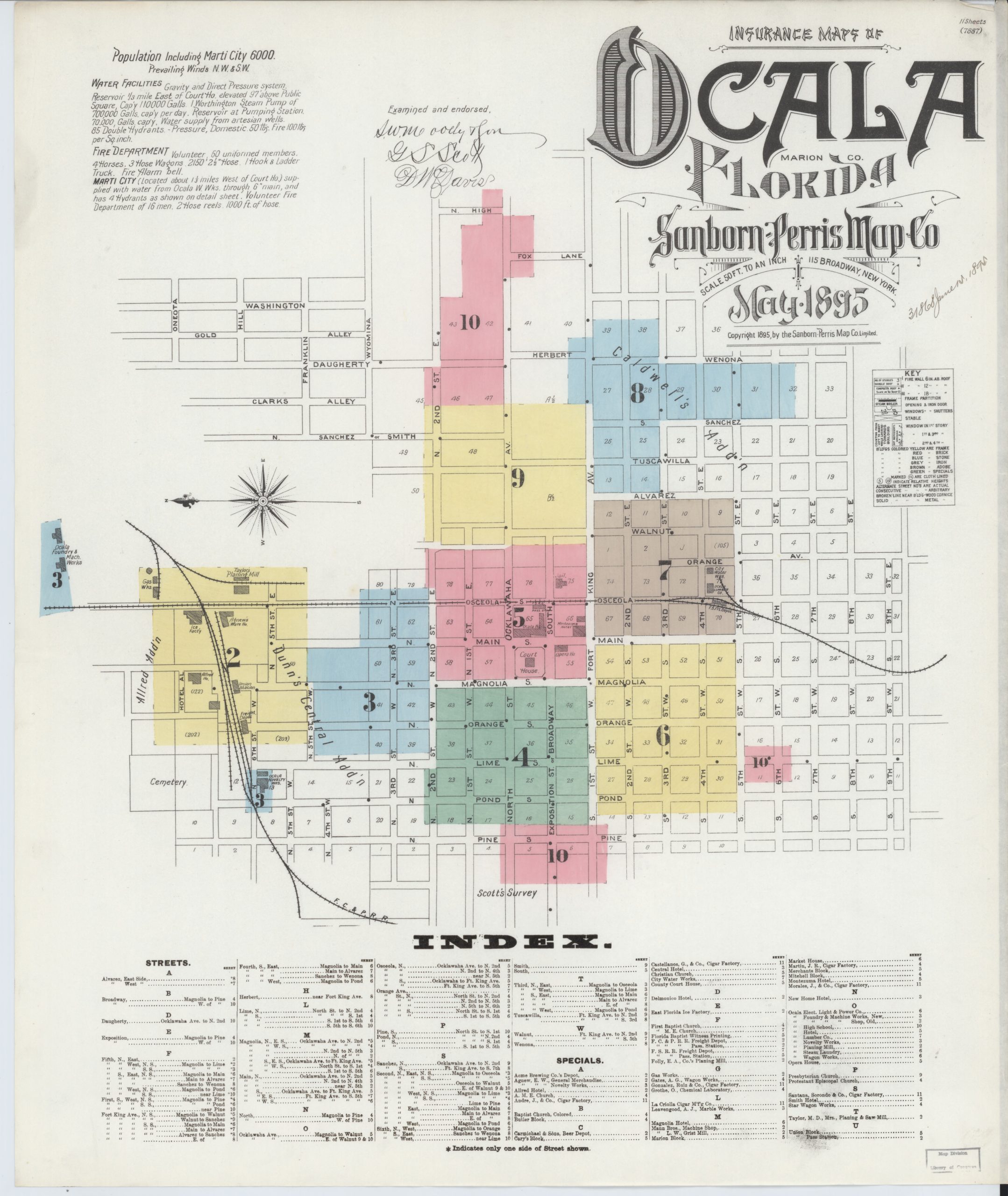 Ocala, Florida (1895) - Sanborn Fire Maps