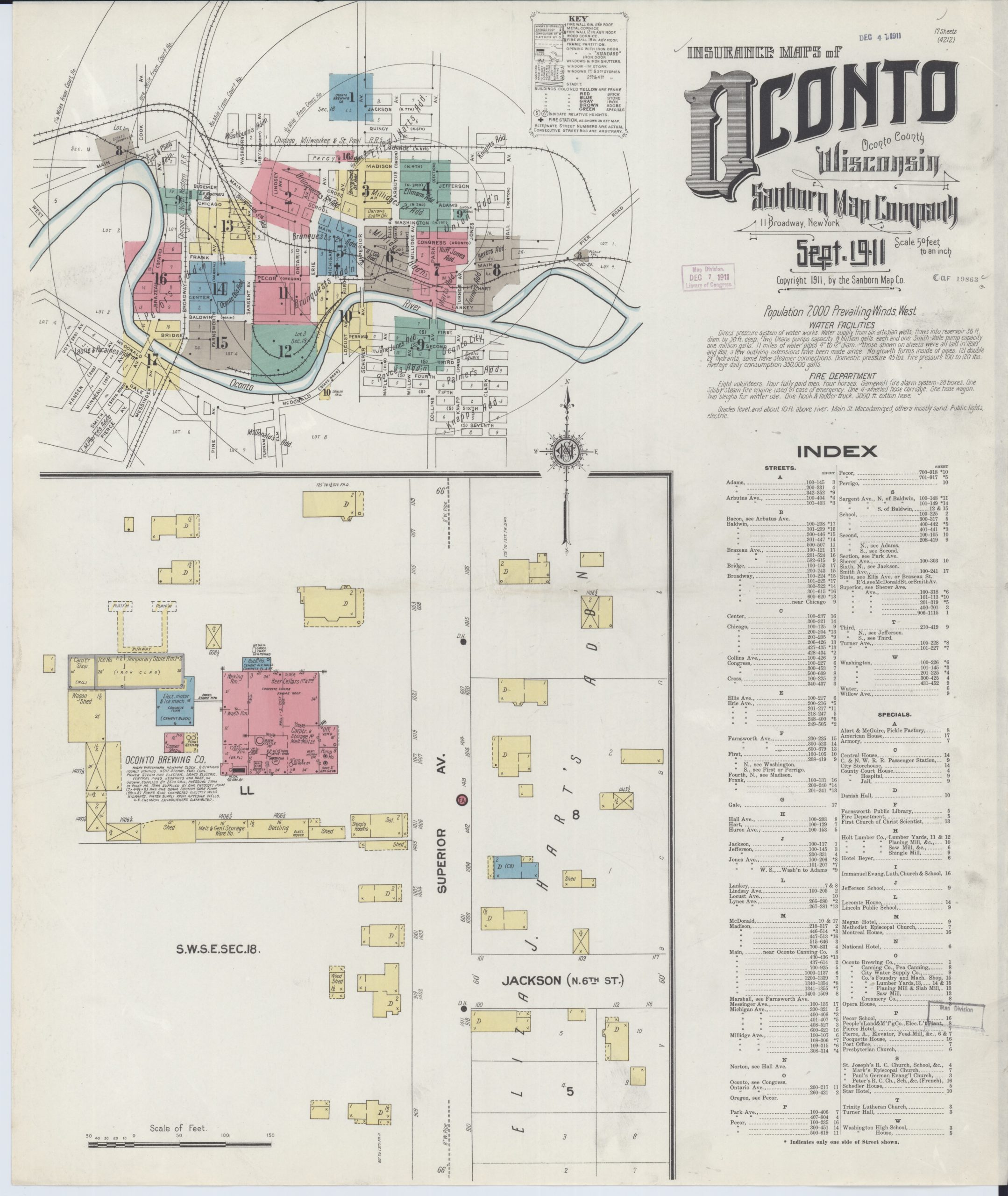 Oconto, Wisconsin (1911) - Sanborn Fire Maps