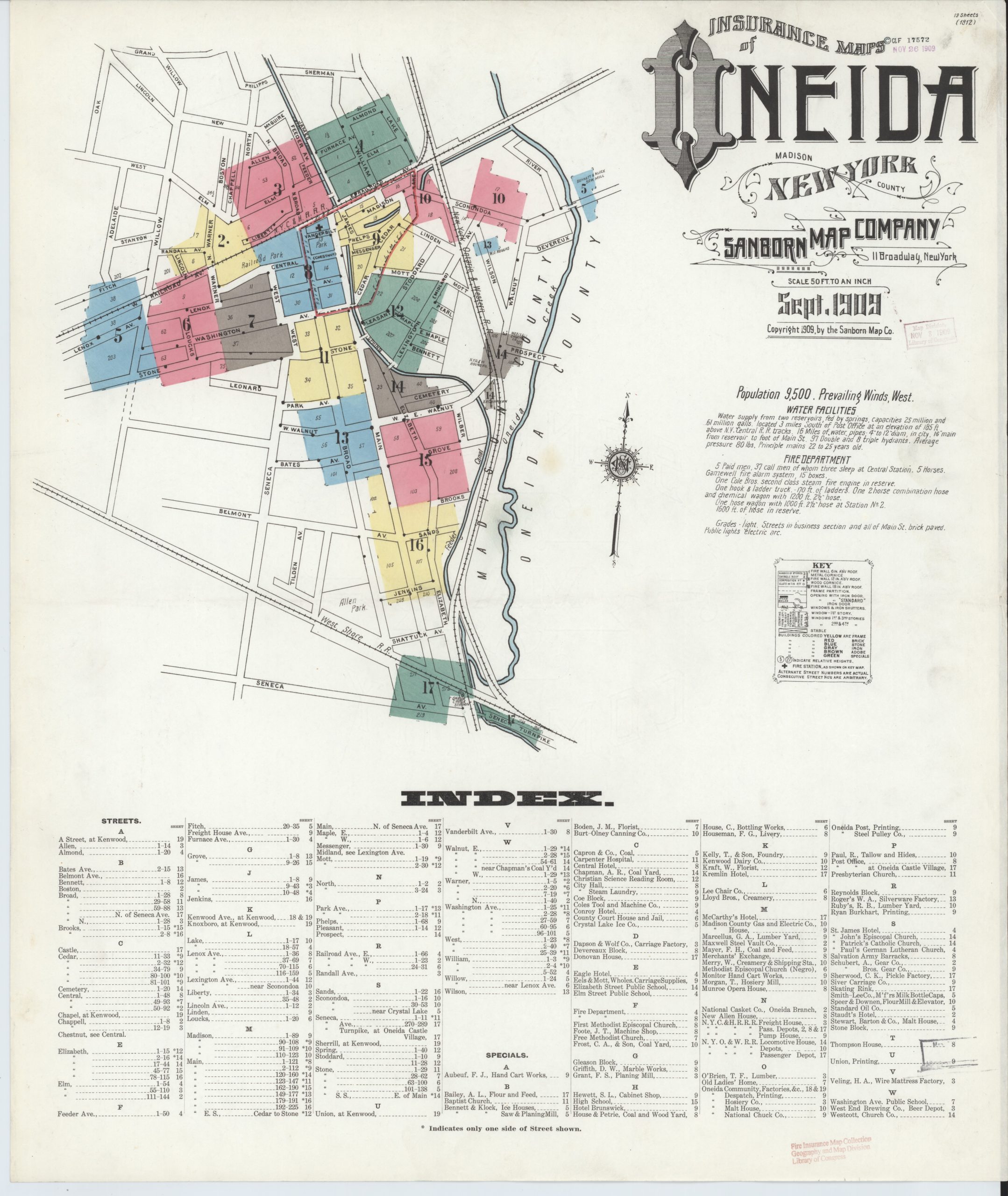 Oneida, New York (1909) - Sanborn Fire Maps