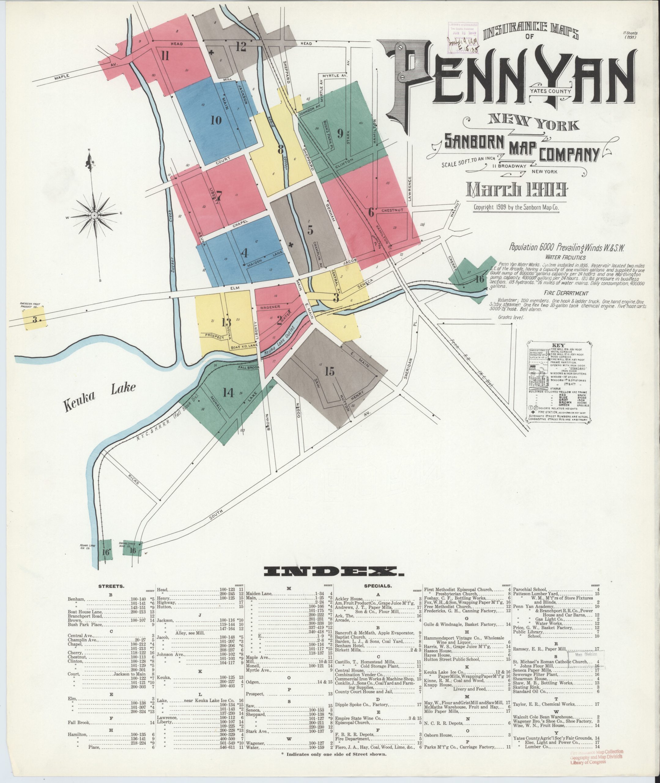Penn Yan, New York (1909) - Sanborn Fire Maps