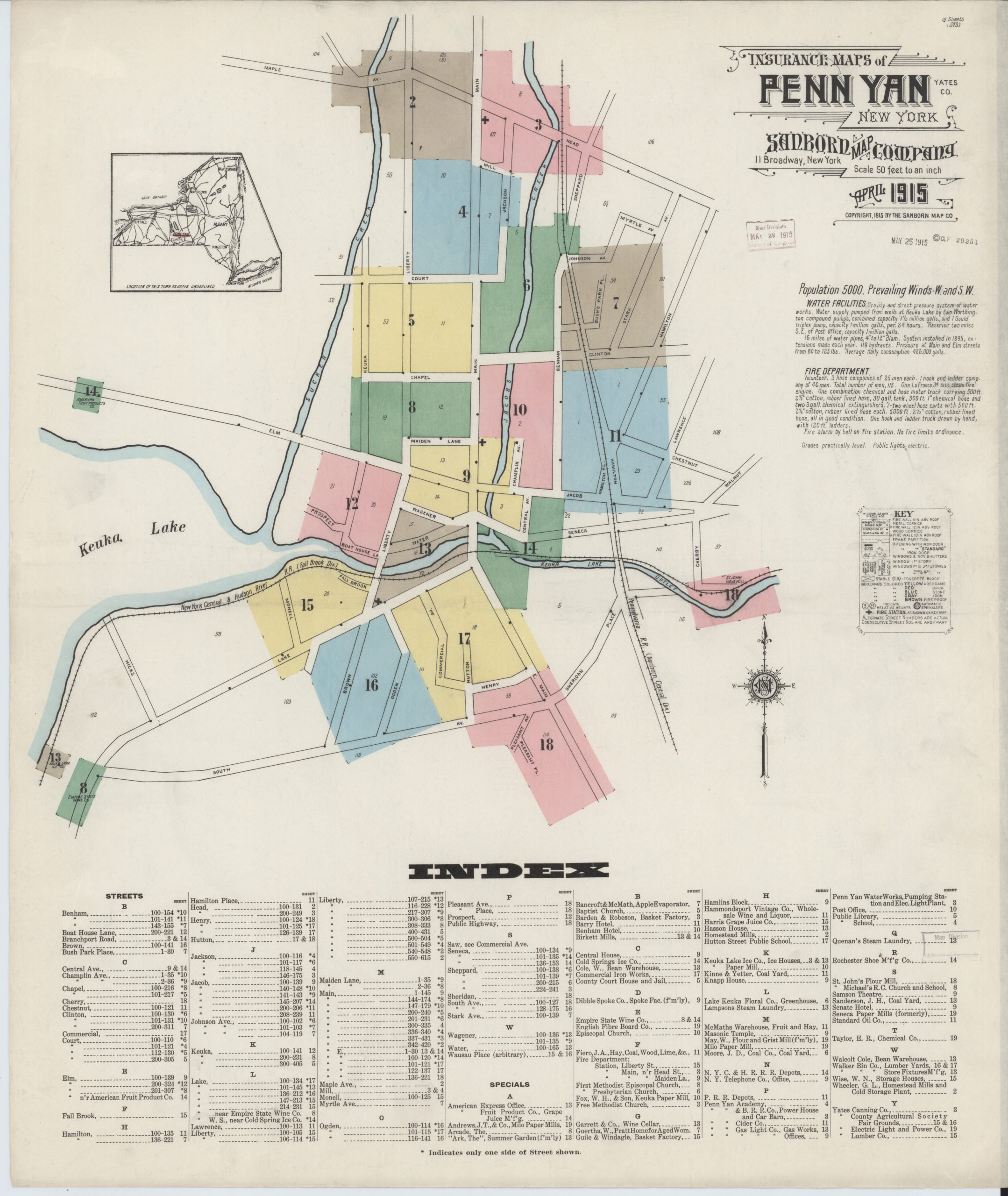 Penn Yan, New York (1915) - Sanborn Fire Maps