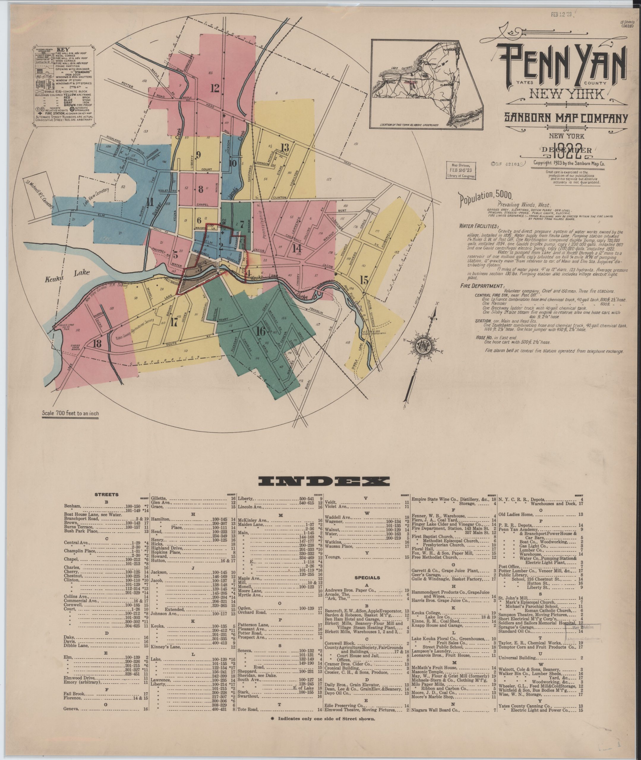 Penn Yan, New York (1922) - Sanborn Fire Maps