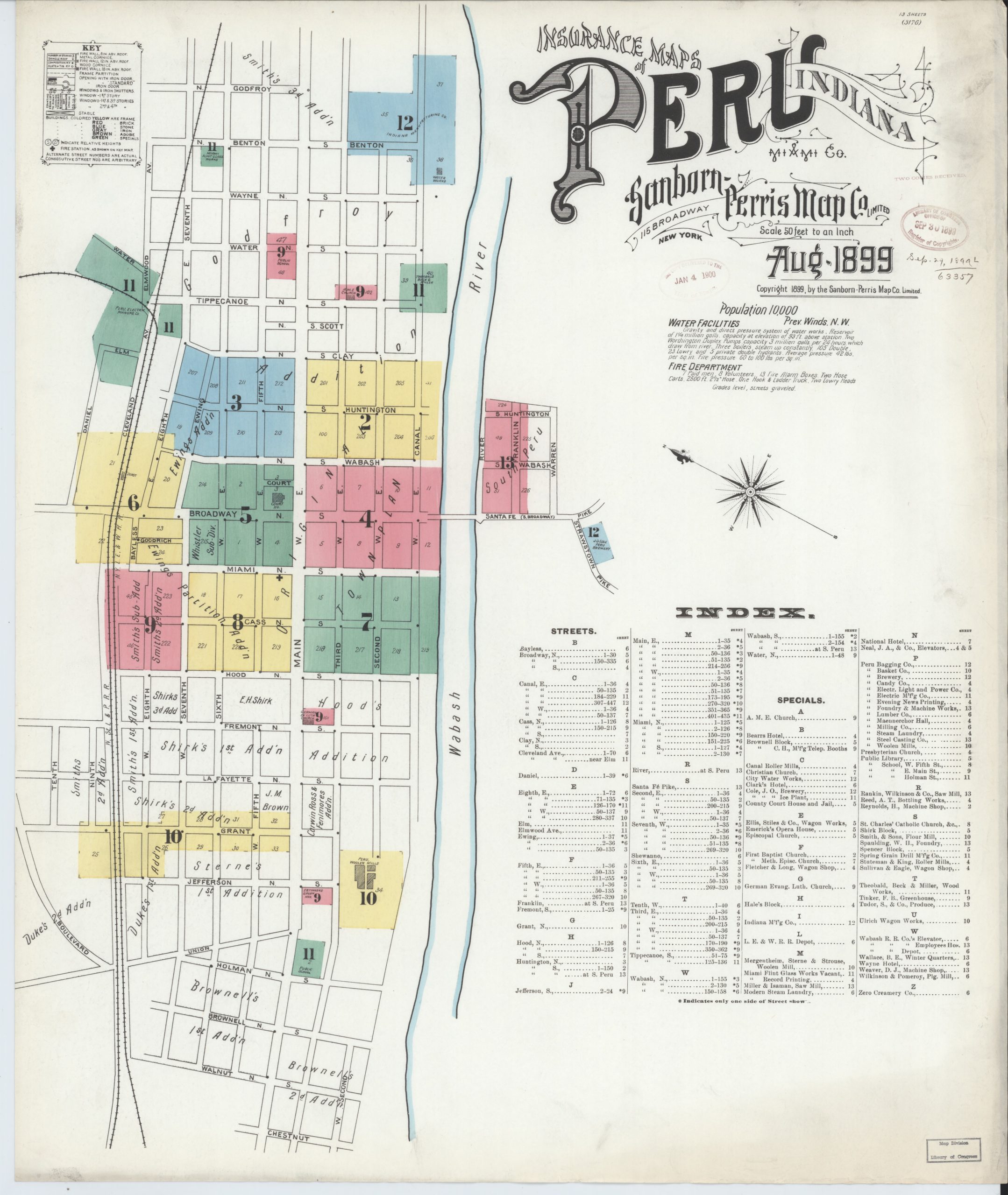 Peru, Indiana (1899) - Sanborn Fire Maps