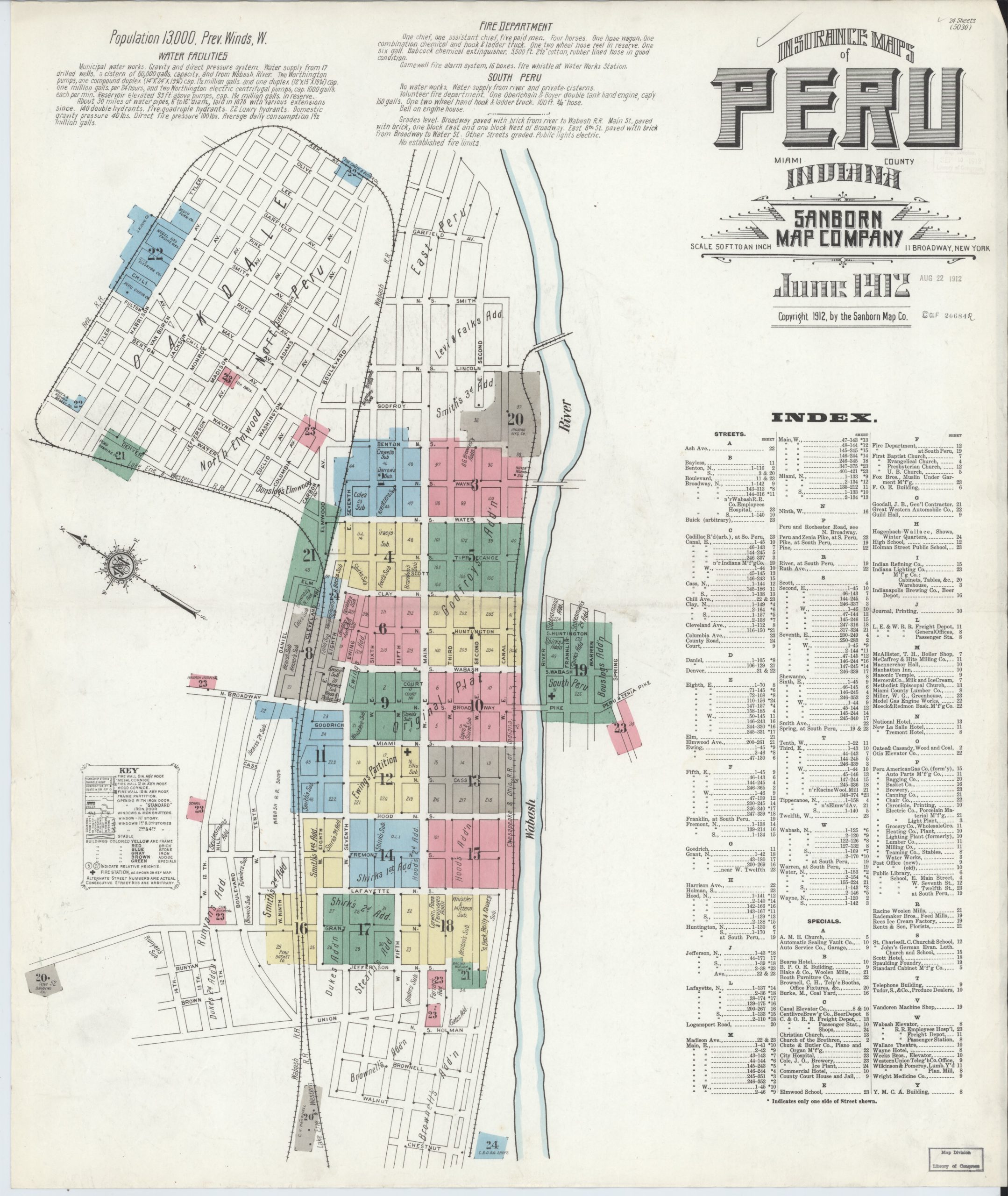 Peru, Indiana (1902) - Sanborn Fire Maps