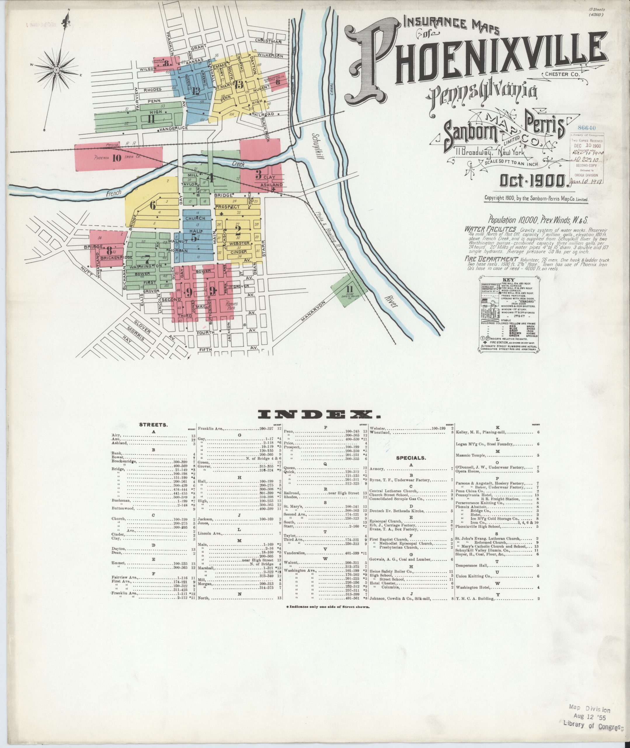 Phoenixville, Pennsylvania (1900) - Sanborn Fire Maps