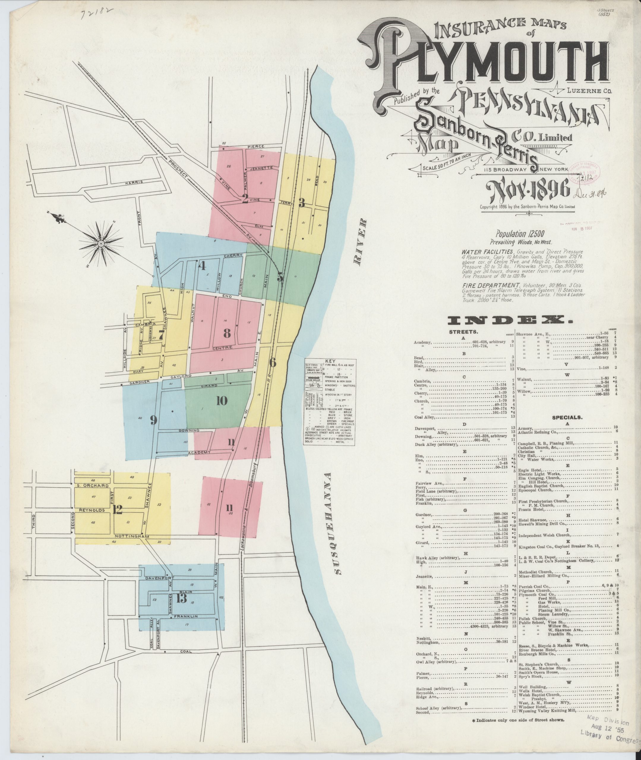 Plymouth, Pennsylvania (1896) - Sanborn Fire Maps