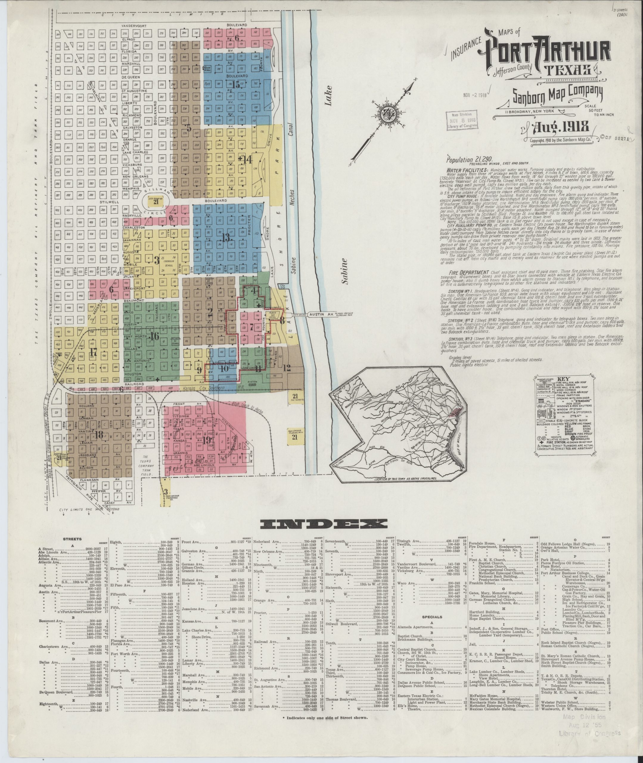 Port Arthur, Texas (1918) - Sanborn Fire Maps