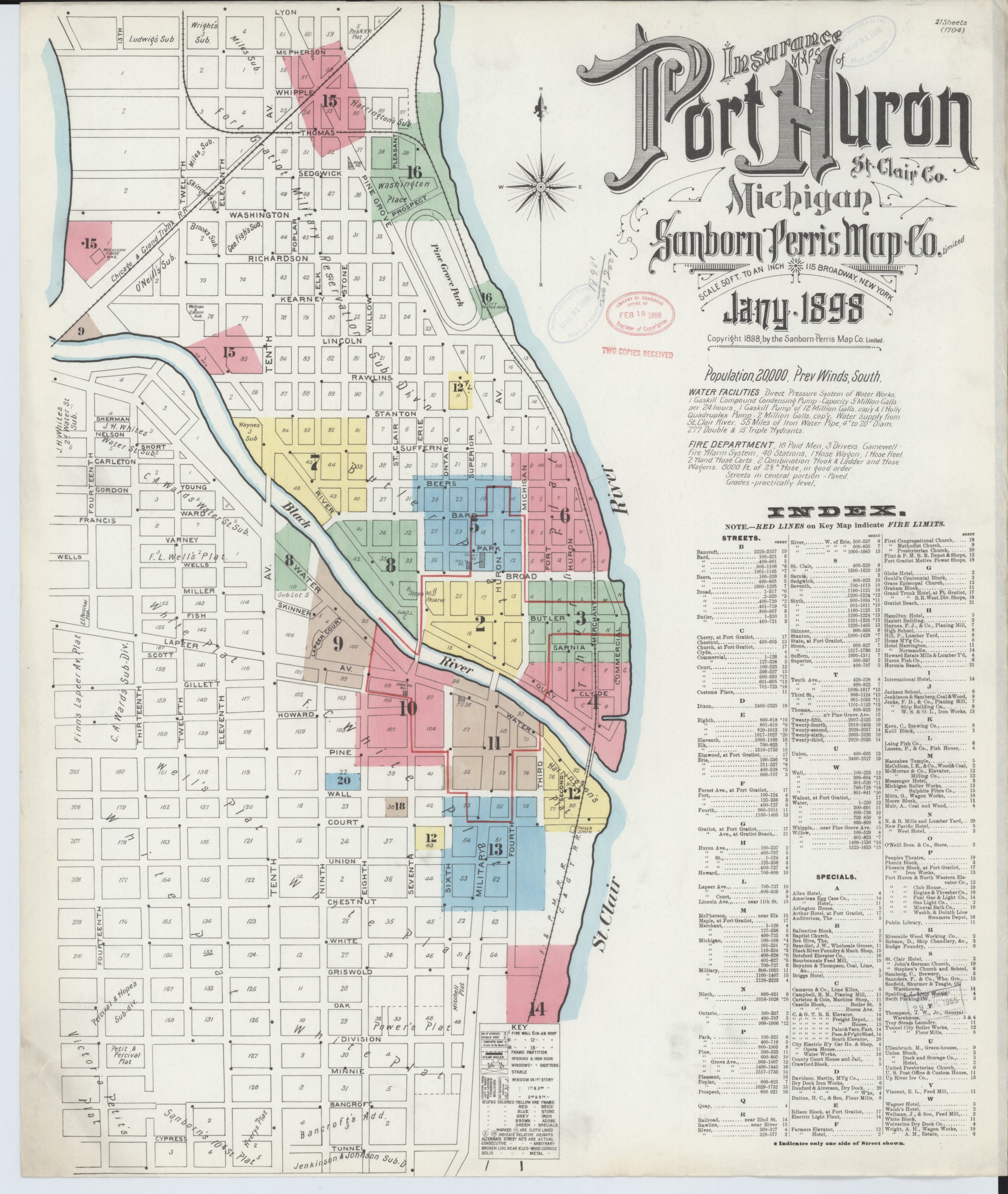 Port Huron, Michigan (1898) - Sanborn Fire Maps