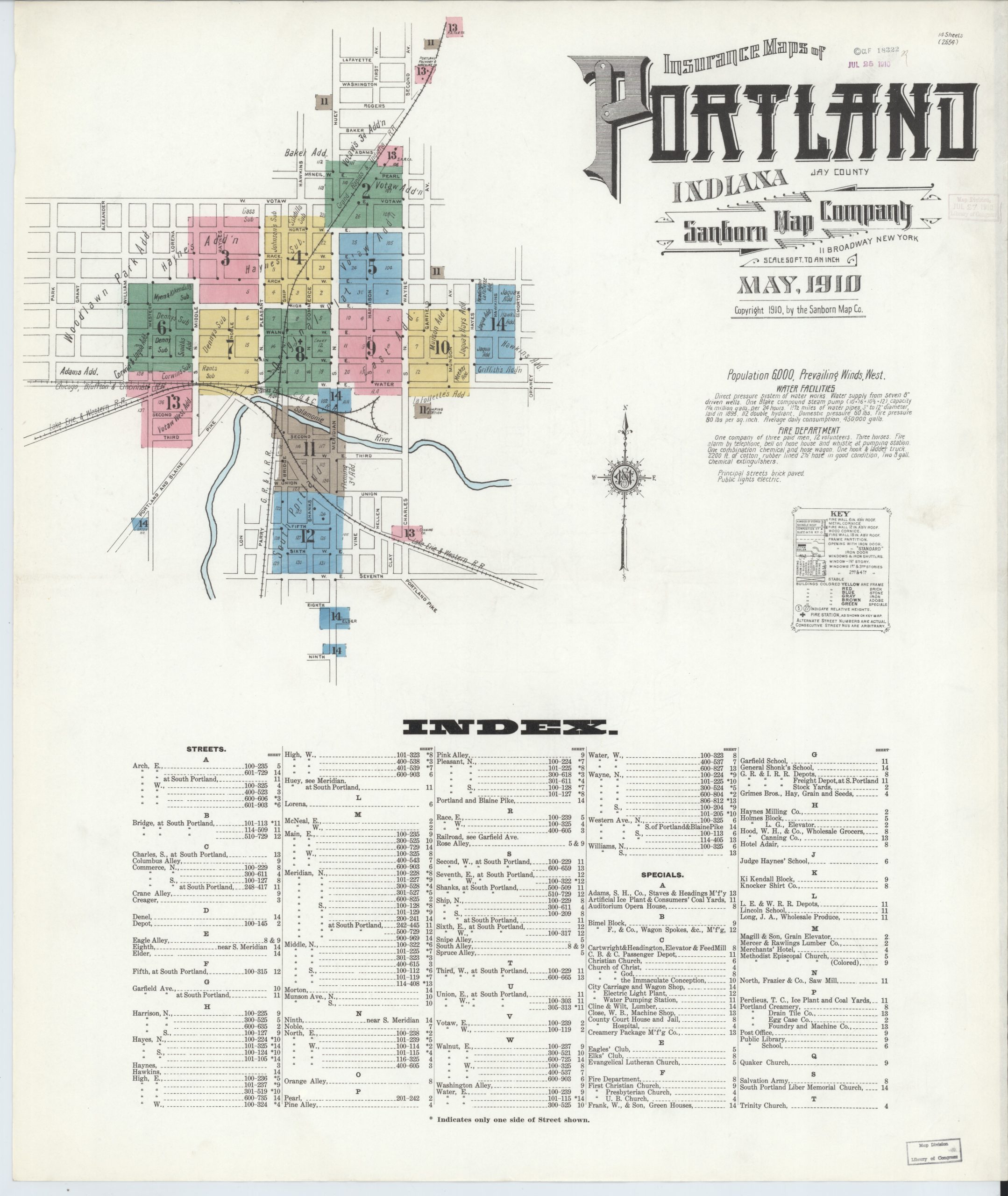 Portland, Indiana (1910) - Sanborn Fire Maps