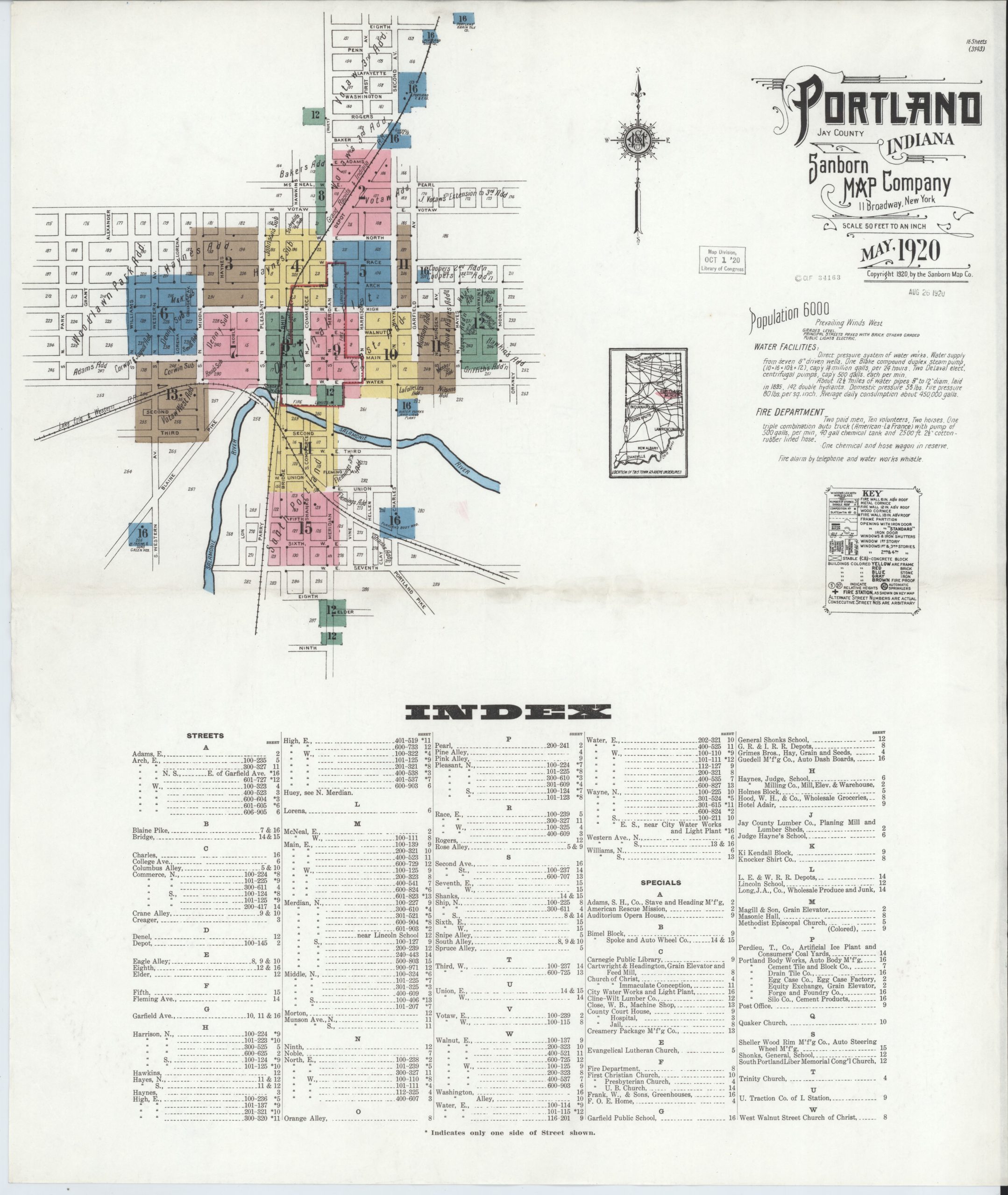 Portland, Indiana (1920) v2 - Sanborn Fire Maps