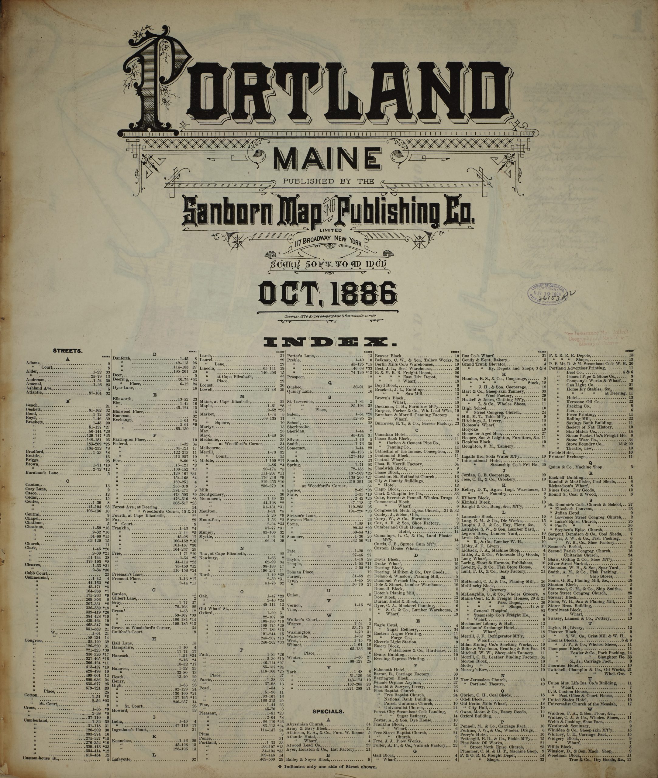 Portland, Maine (1886) - Sanborn Fire Maps