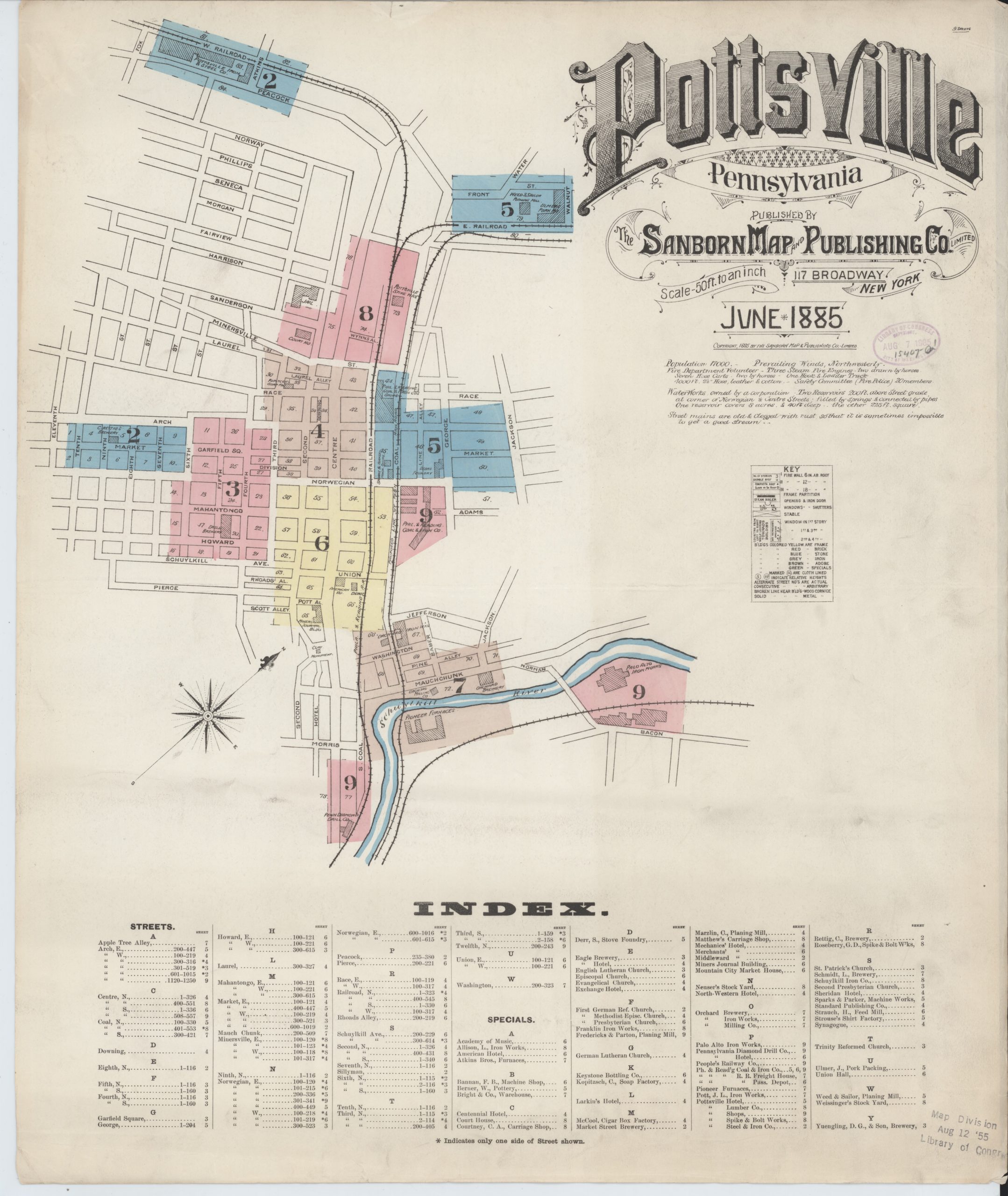 Pottsville, Pennsylvania (1885) - Sanborn Fire Maps