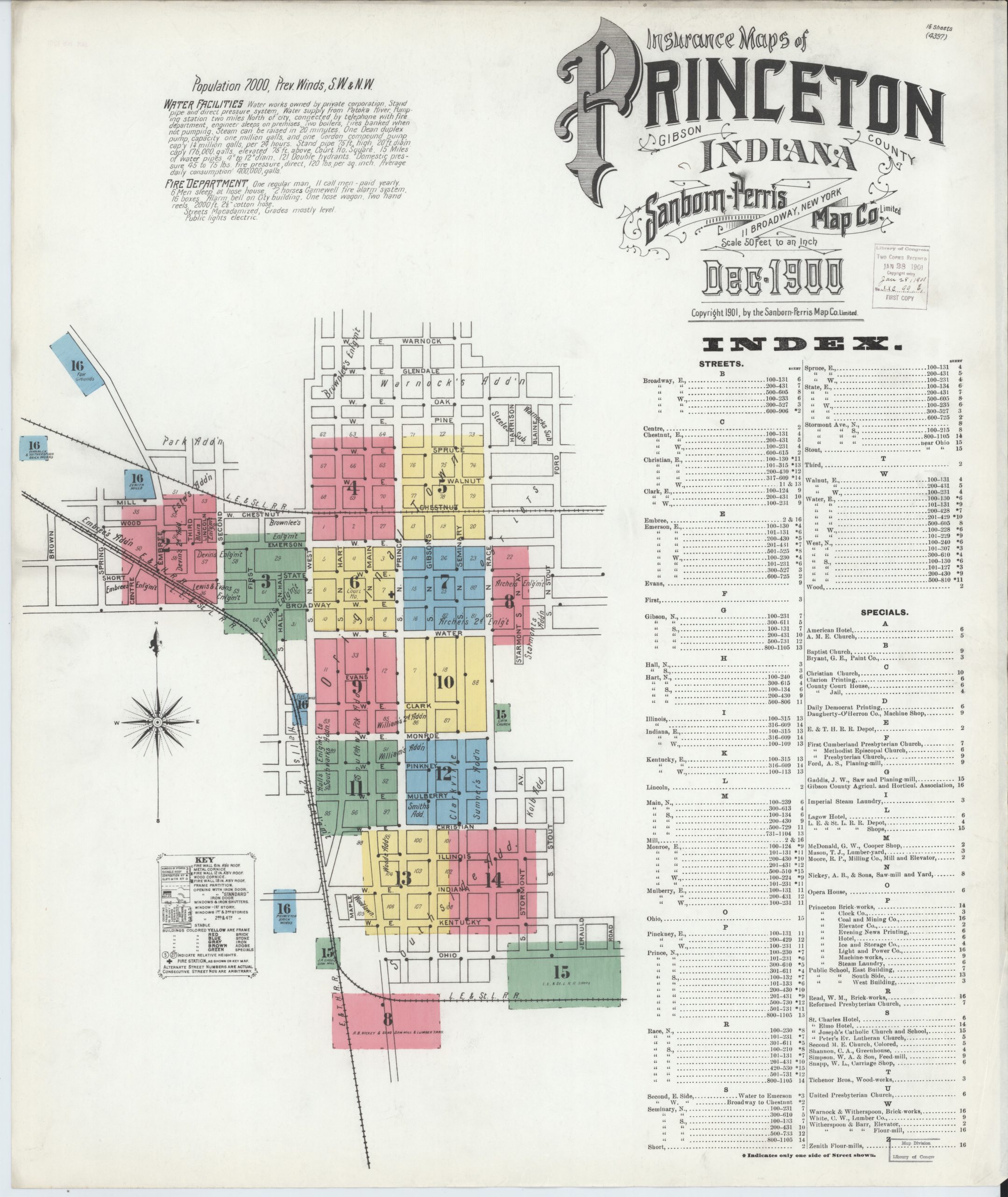 Princeton, Indiana (1900) - Sanborn Fire Maps