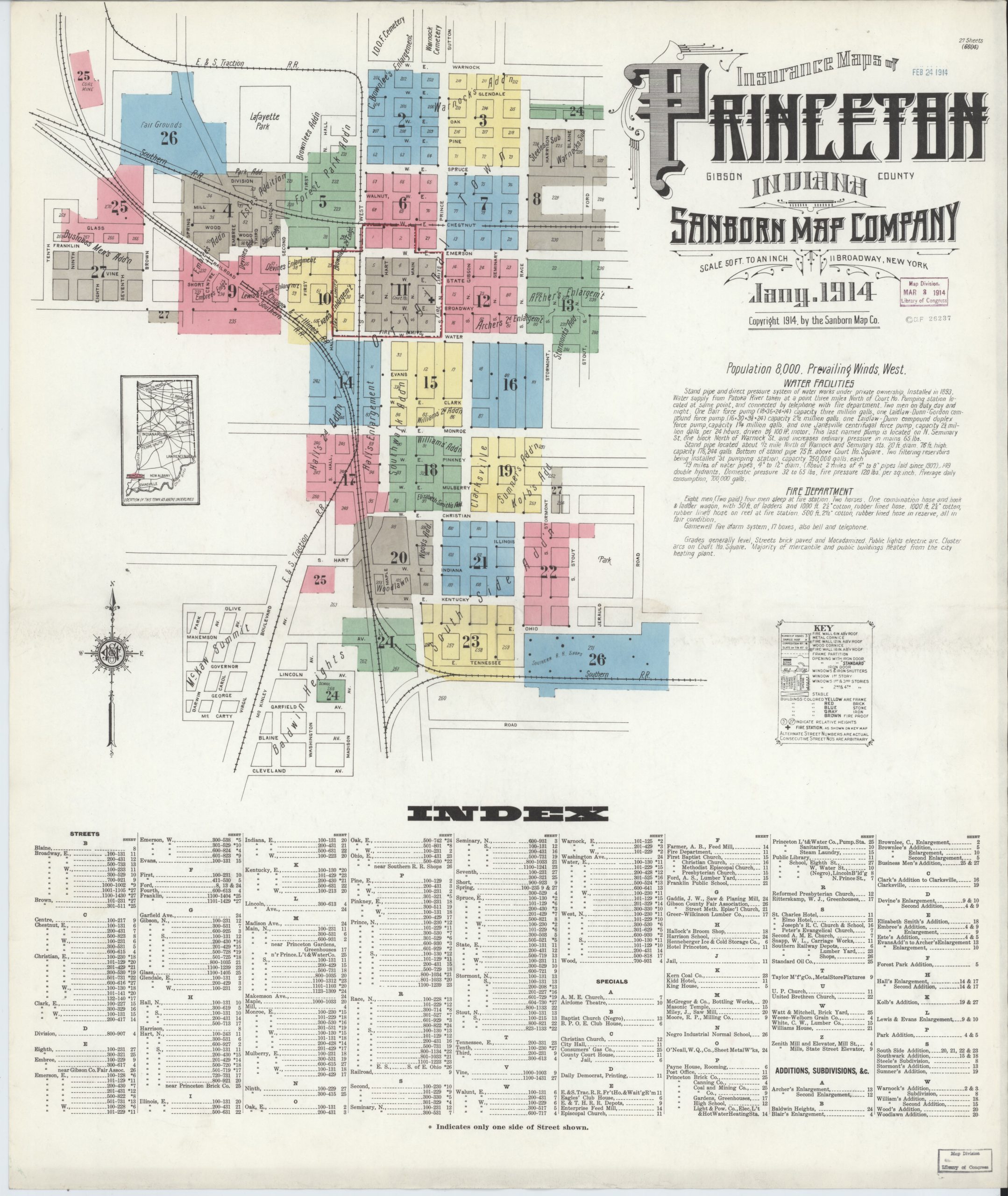Princeton, Indiana (1914) - Sanborn Fire Maps