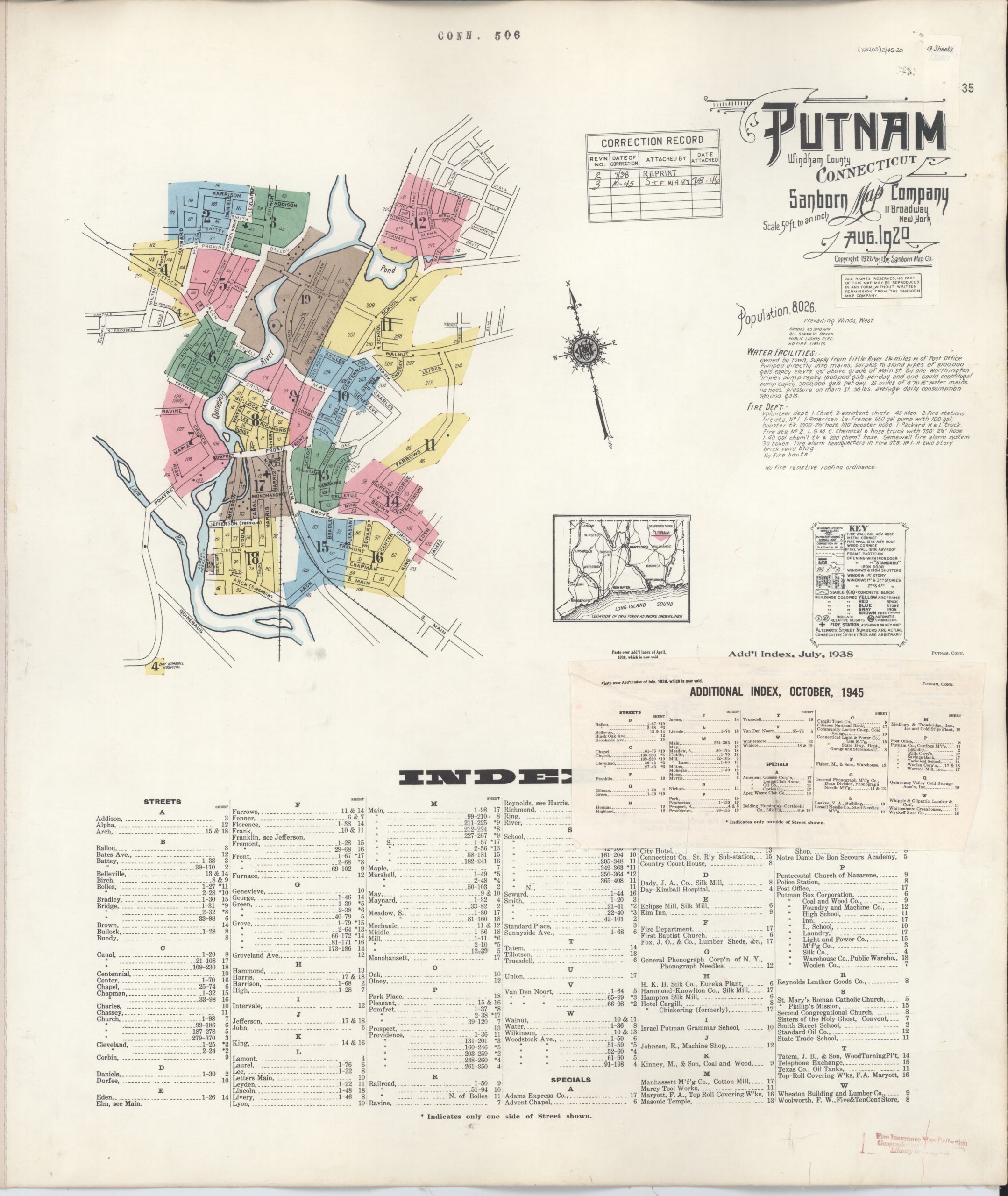 Putnam, Connecticut (1920) - Sanborn Fire Maps