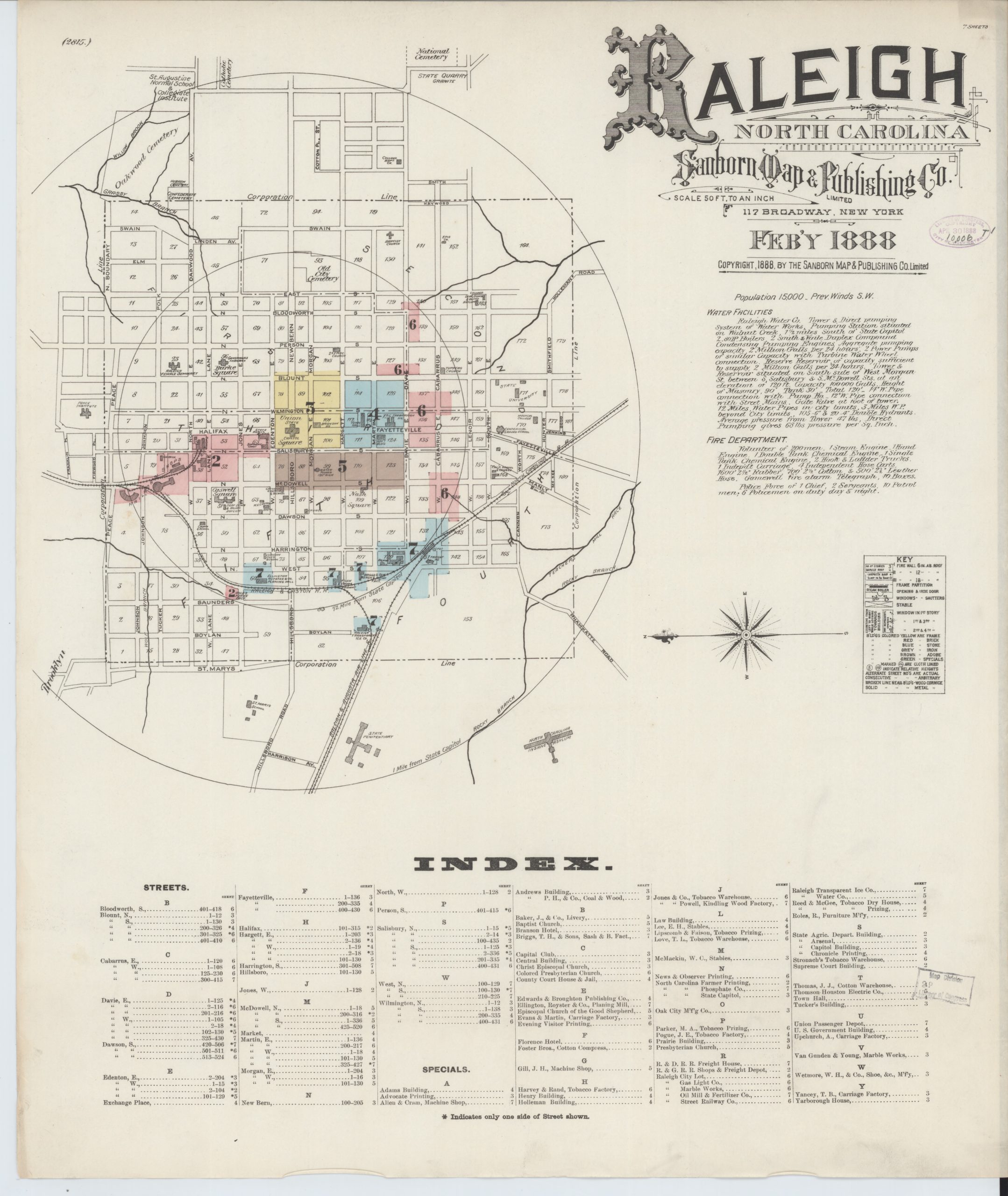 Raleigh, North Carolina (1888) - Sanborn Fire Maps