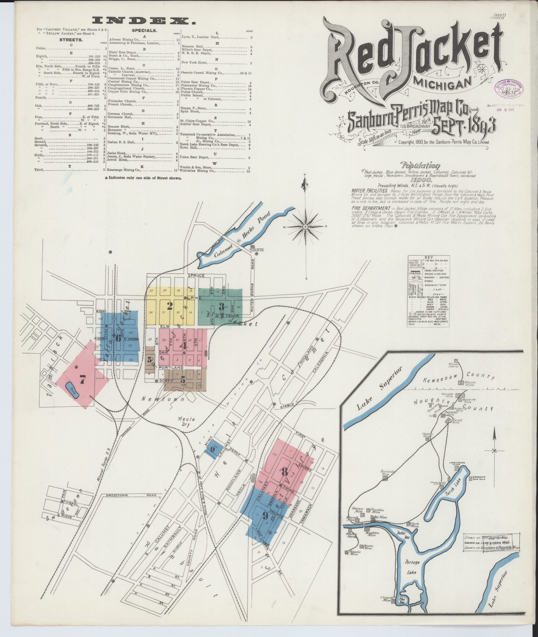 Red Jacket, Michigan (1893) - Sanborn Fire Maps