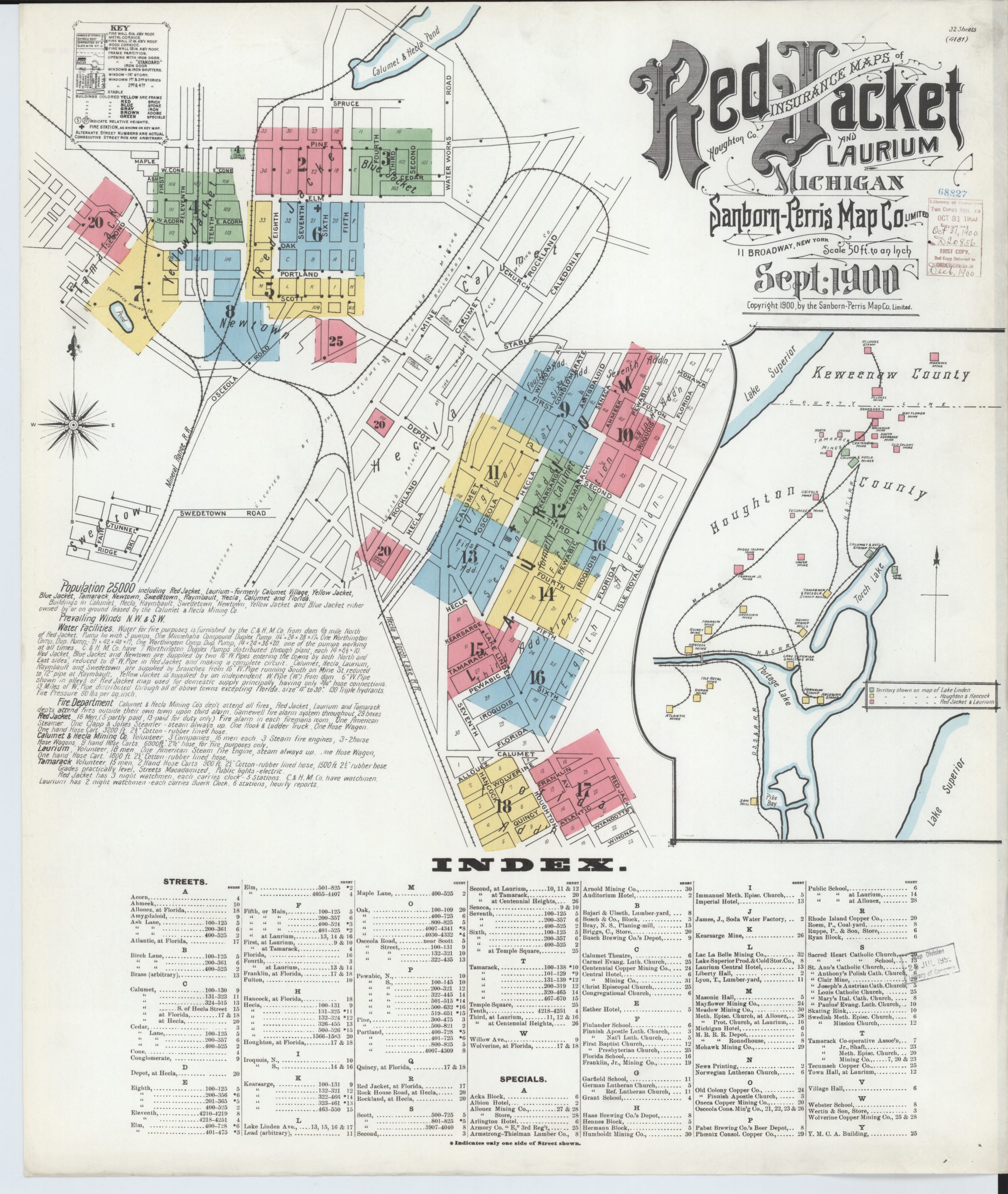 Red Jacket, Michigan (1900) - Sanborn Fire Maps
