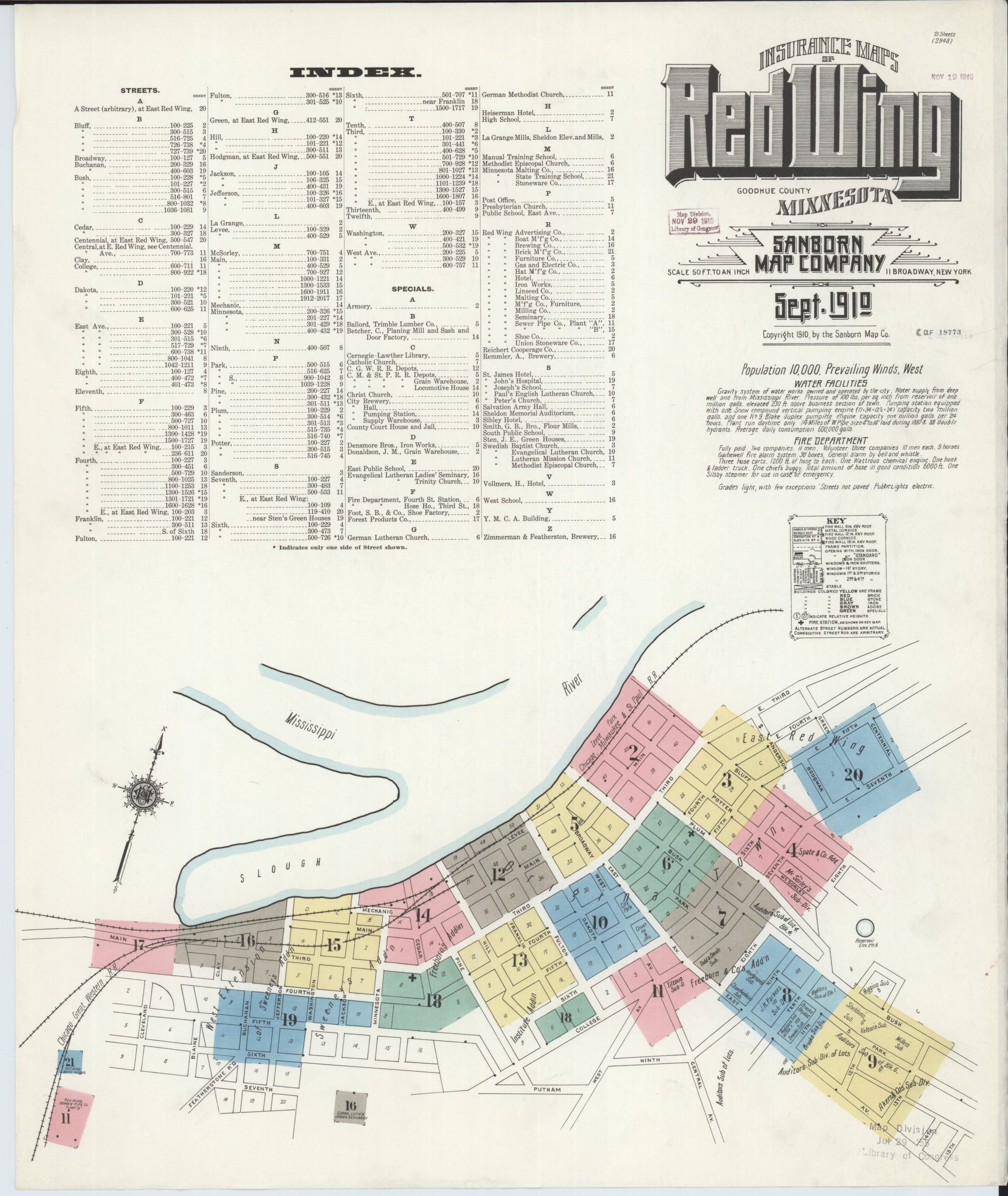 Red Wing, Minnesota (1910) - Sanborn Fire Maps