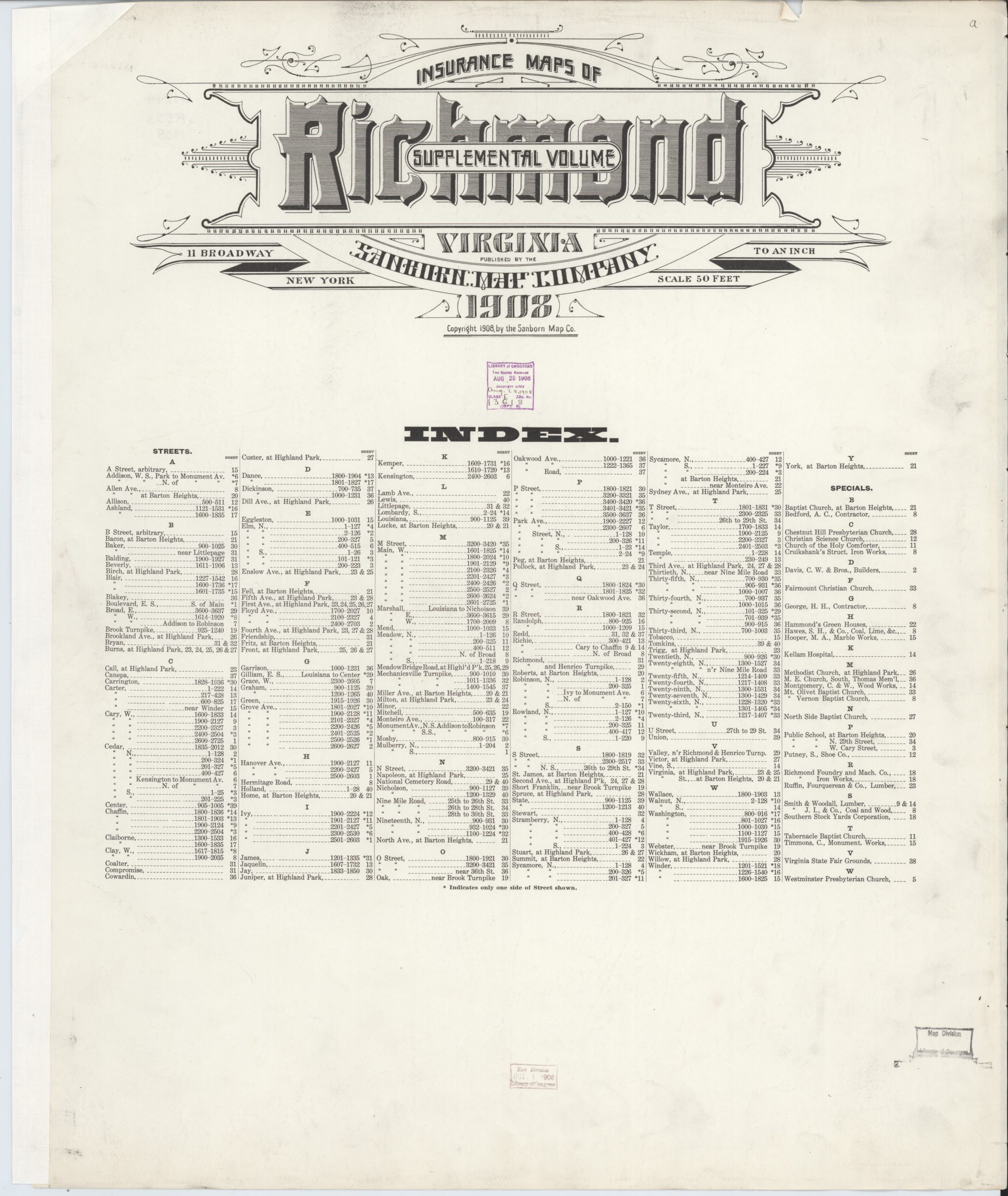 Richmond, Virginia (1908) - Sanborn Fire Maps