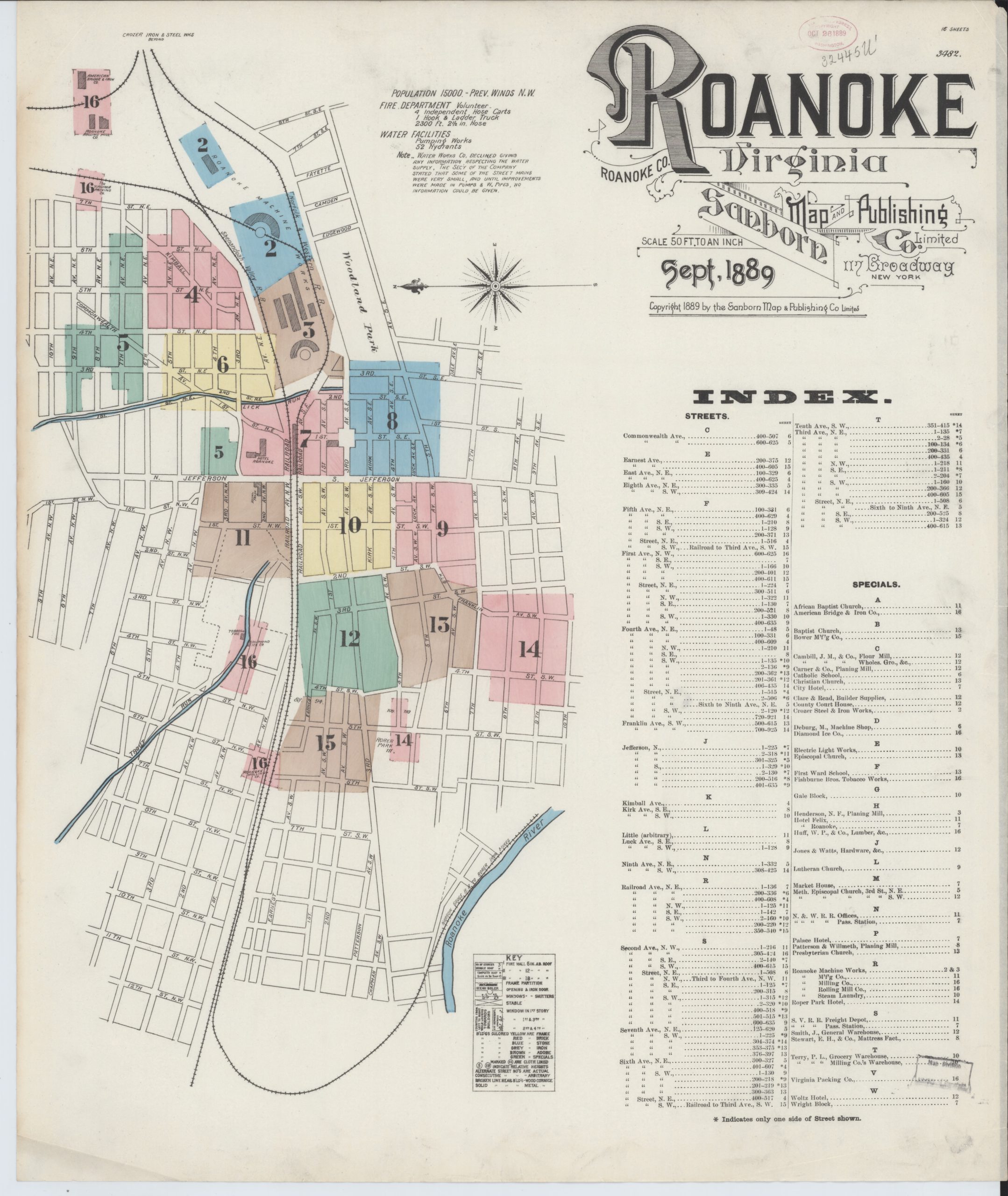 Roanoke, Virginia (1889) - Sanborn Fire Maps