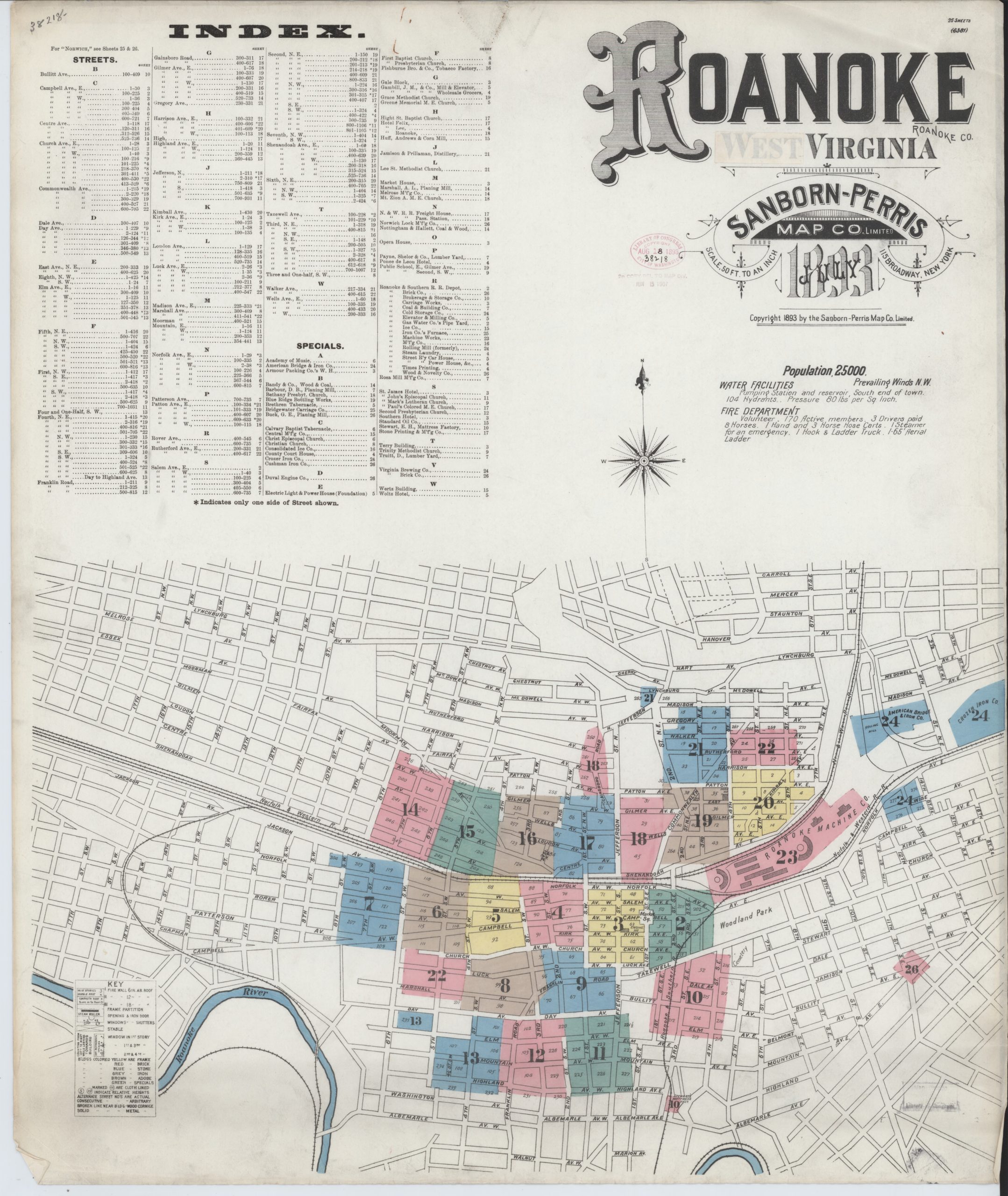 Roanoke, Virginia (1893) - Sanborn Fire Maps