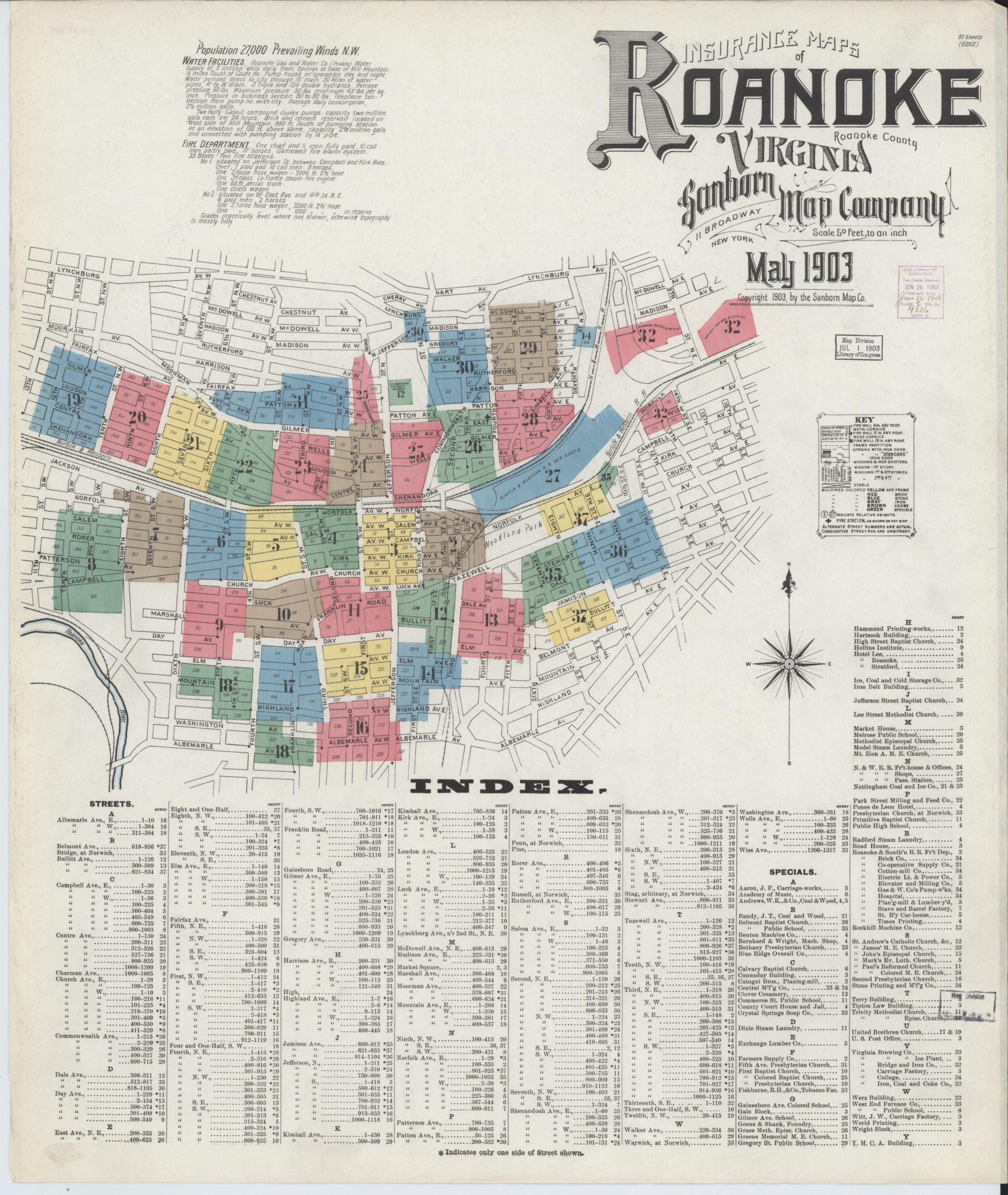 Roanoke, Virginia (1903) - Sanborn Fire Maps