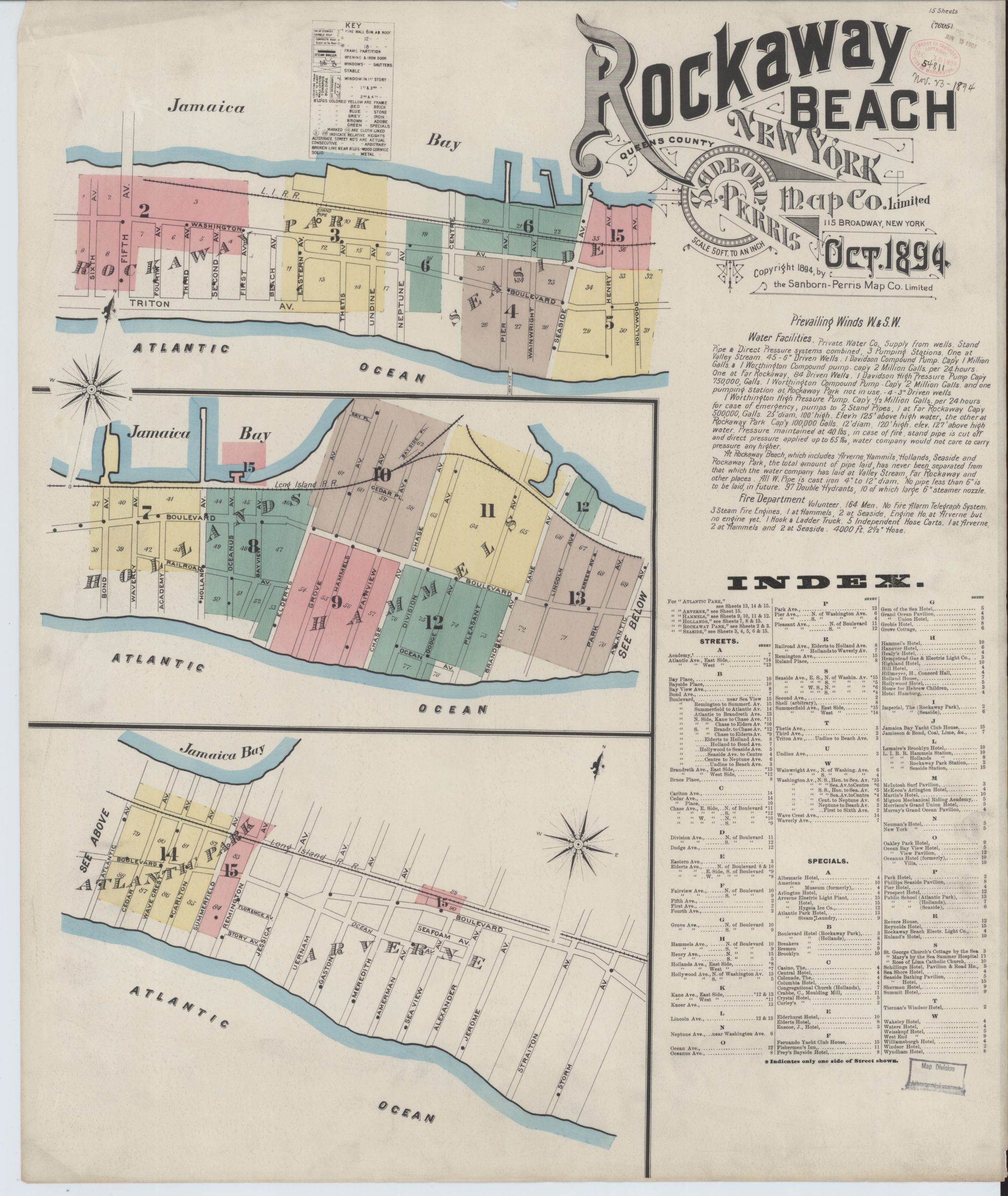 Rockaway Beach, New York (1894) - Sanborn Fire Maps