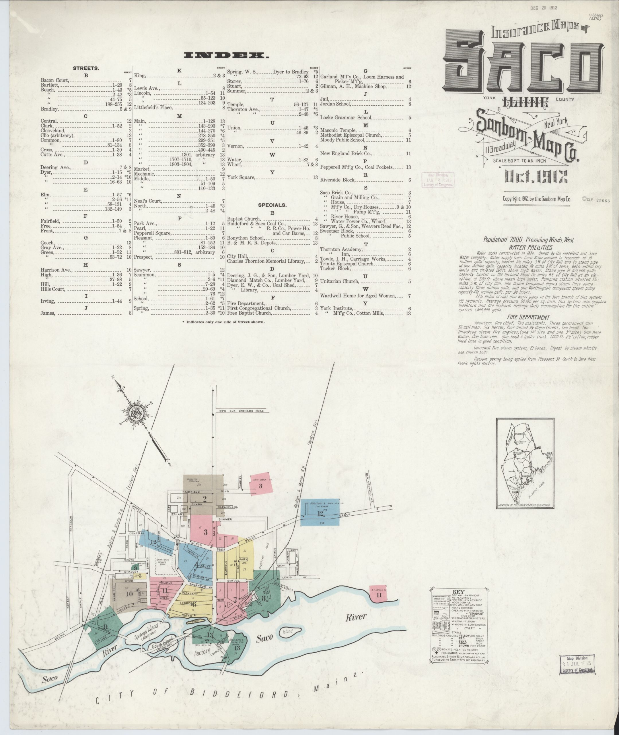 Saco, Maine (1912) - Sanborn Fire Maps