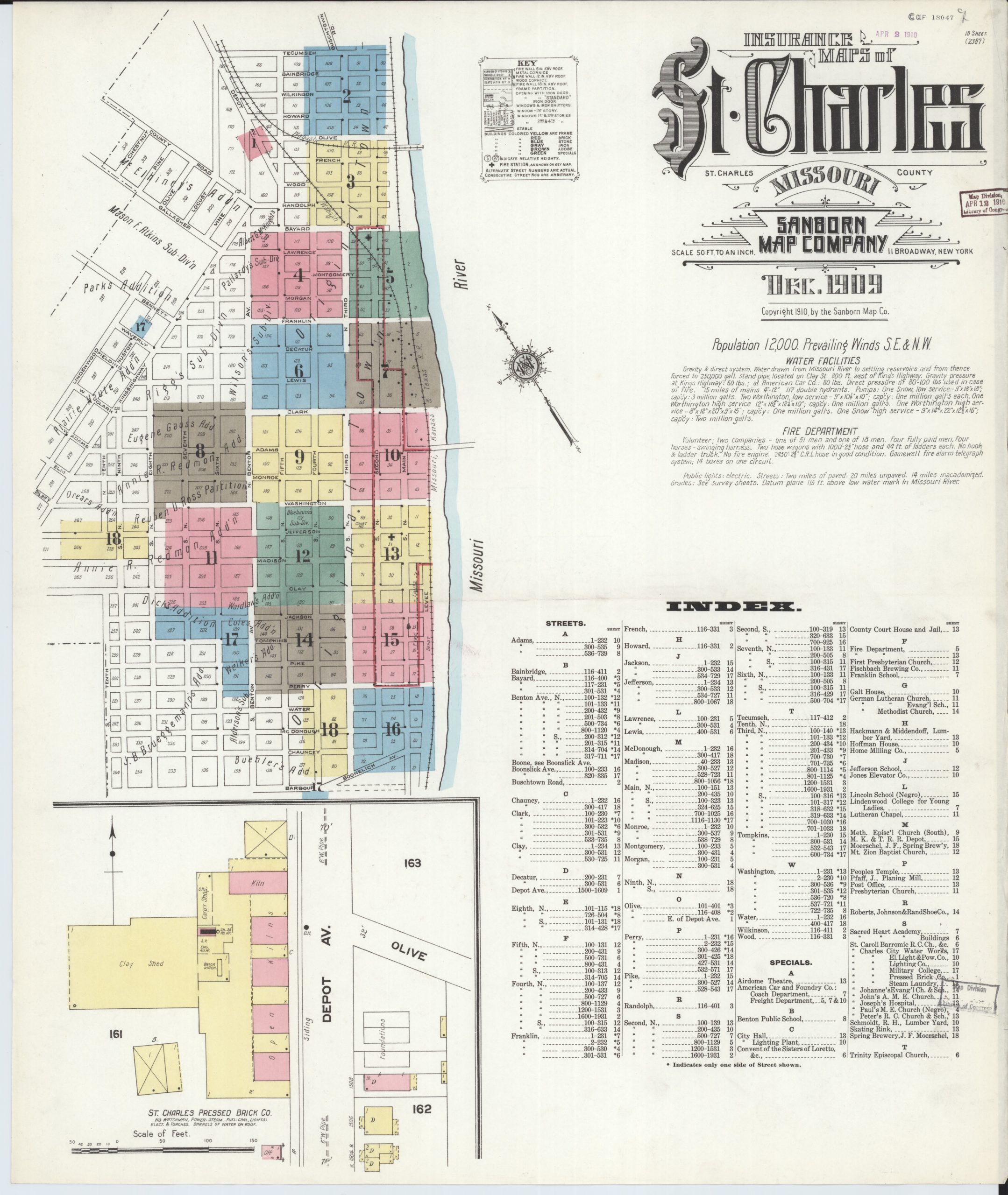 Saint Charles, Missouri (1909) - Sanborn Fire Maps
