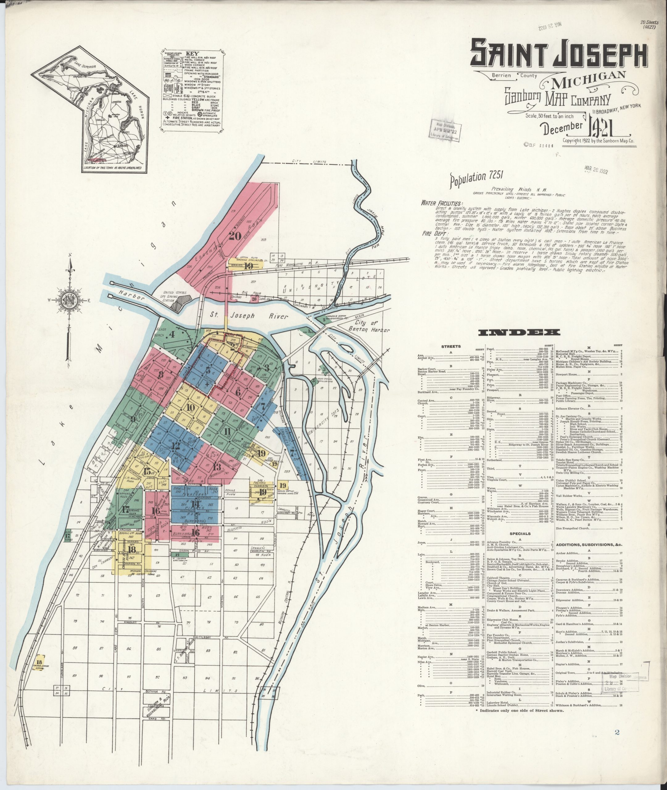 Saint Joseph, Michigan (1921) - Sanborn Fire Maps
