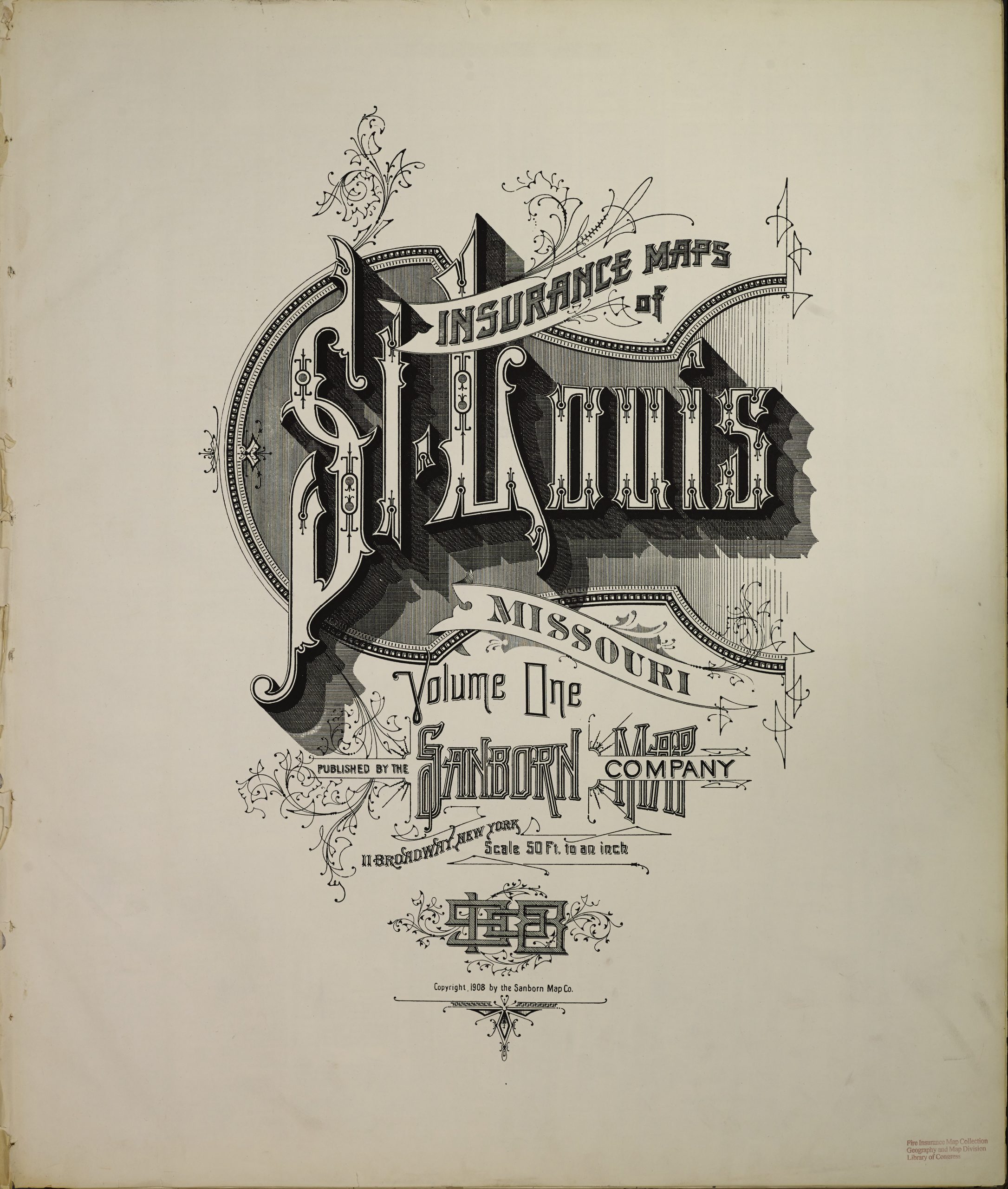 Saint Louis, Missouri (1908) (Cover Page) - Sanborn Fire Maps